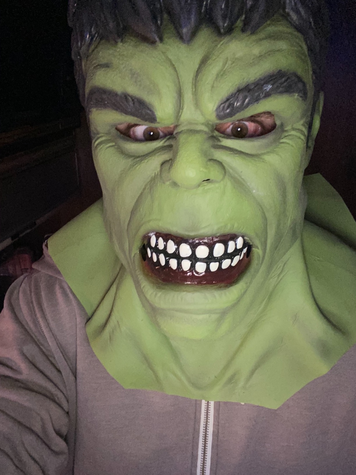 Amazon.com: Rubie's adult Marvel Hulk Overhead Latex Mask Party ...