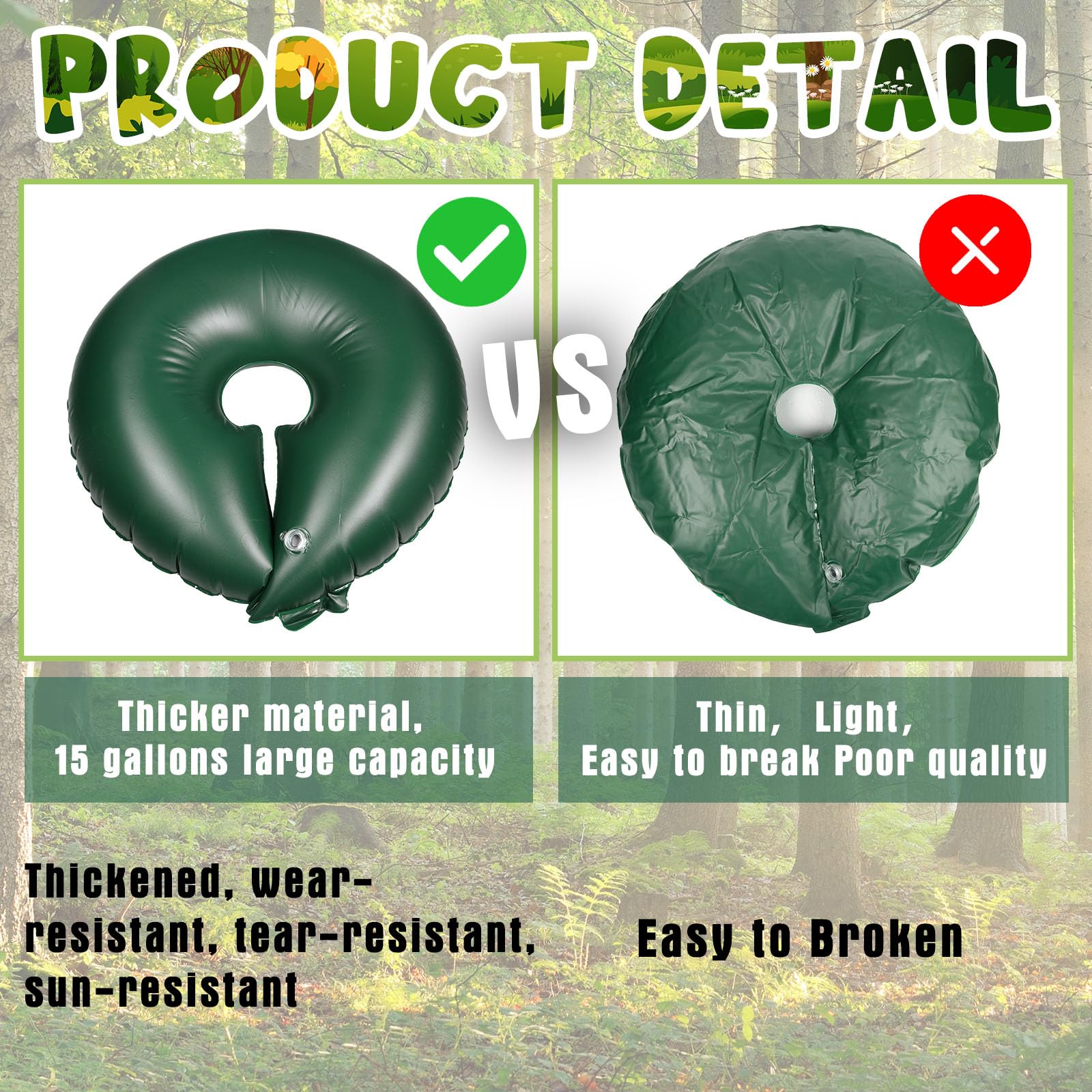 Snapklik.com : 50 Pack 15 Gallon Tree Watering Ring Slow Release ...