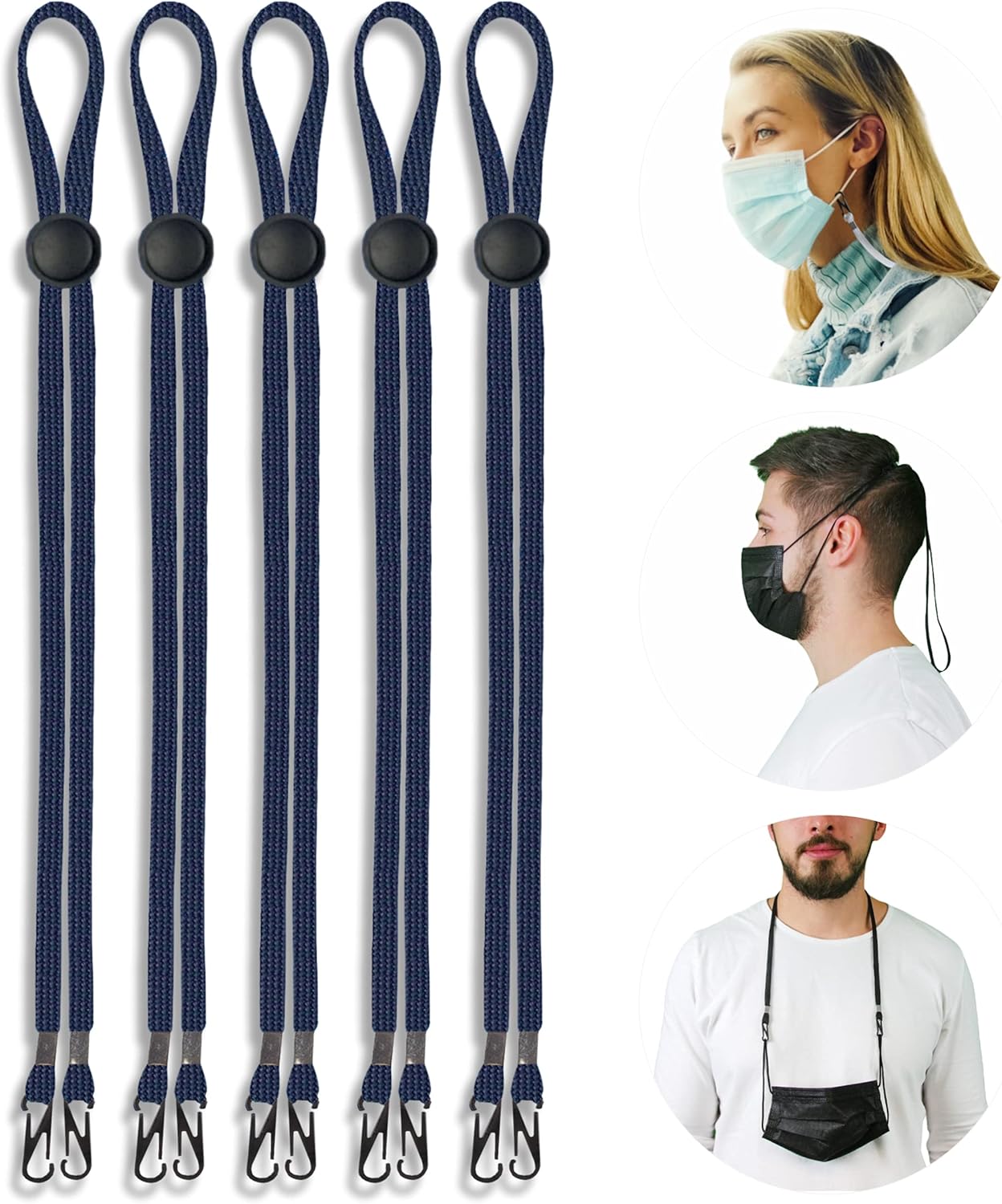 LANNYS Maskenkette, einstellbarer Maskenhalter, Maskenband für ...