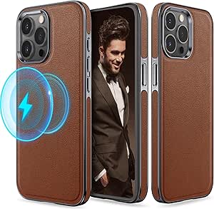 Amazon.com: LOHASIC Compatible with Magsafe for iPhone 15 Pro Max Case, Luxury Leather Business ...