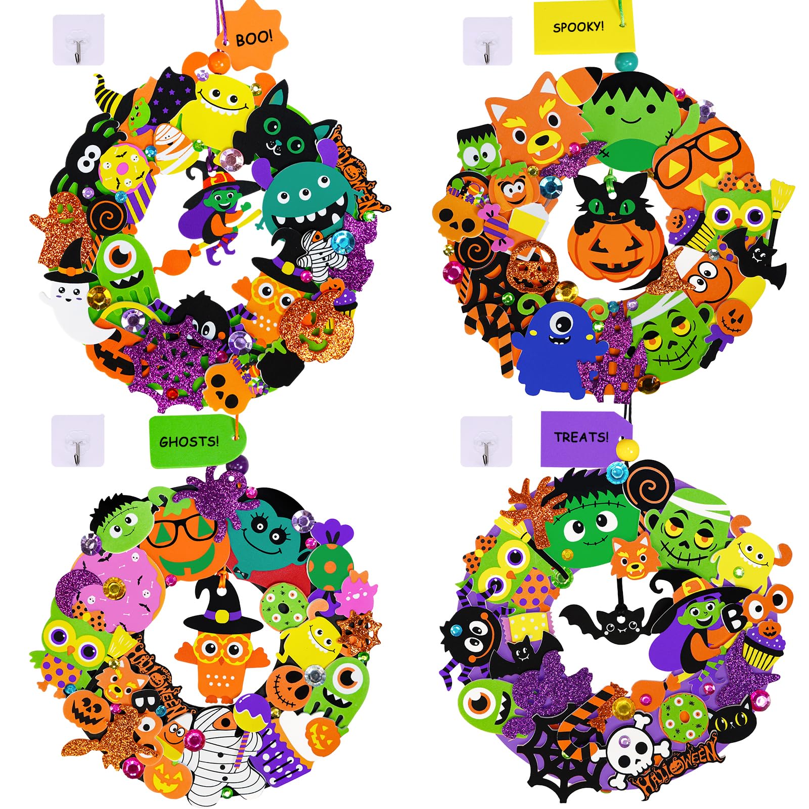 Amazon.com: Winlyn 12-Pack Halloween Craft Kits Fall Crafts DIY ...
