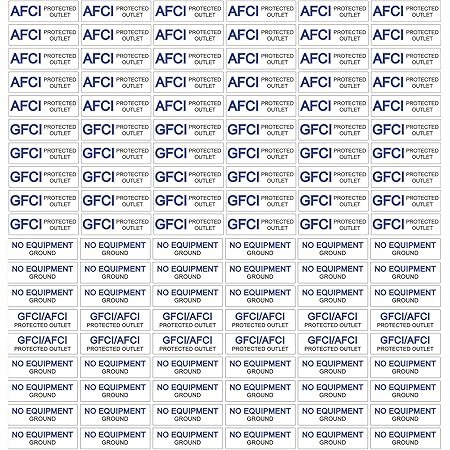 Amazon.com: wootile GFCI AFCI Protected Outlet Transparent Decals ...