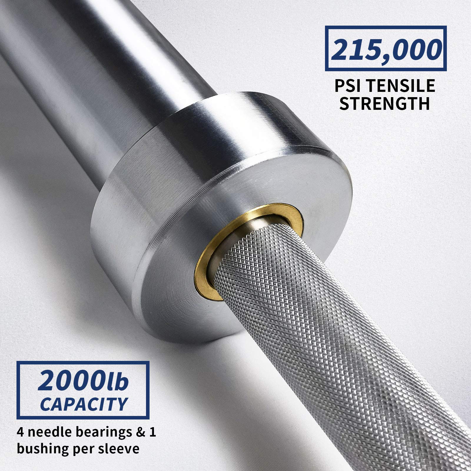 E T ENERGIC 7ft Olympic Barbell Bar Load 2000 lbs Rated For Gym Home e-t-energic-7ft-olympic-barbell-bar-load-2000-lbs-rated-for-gym-home