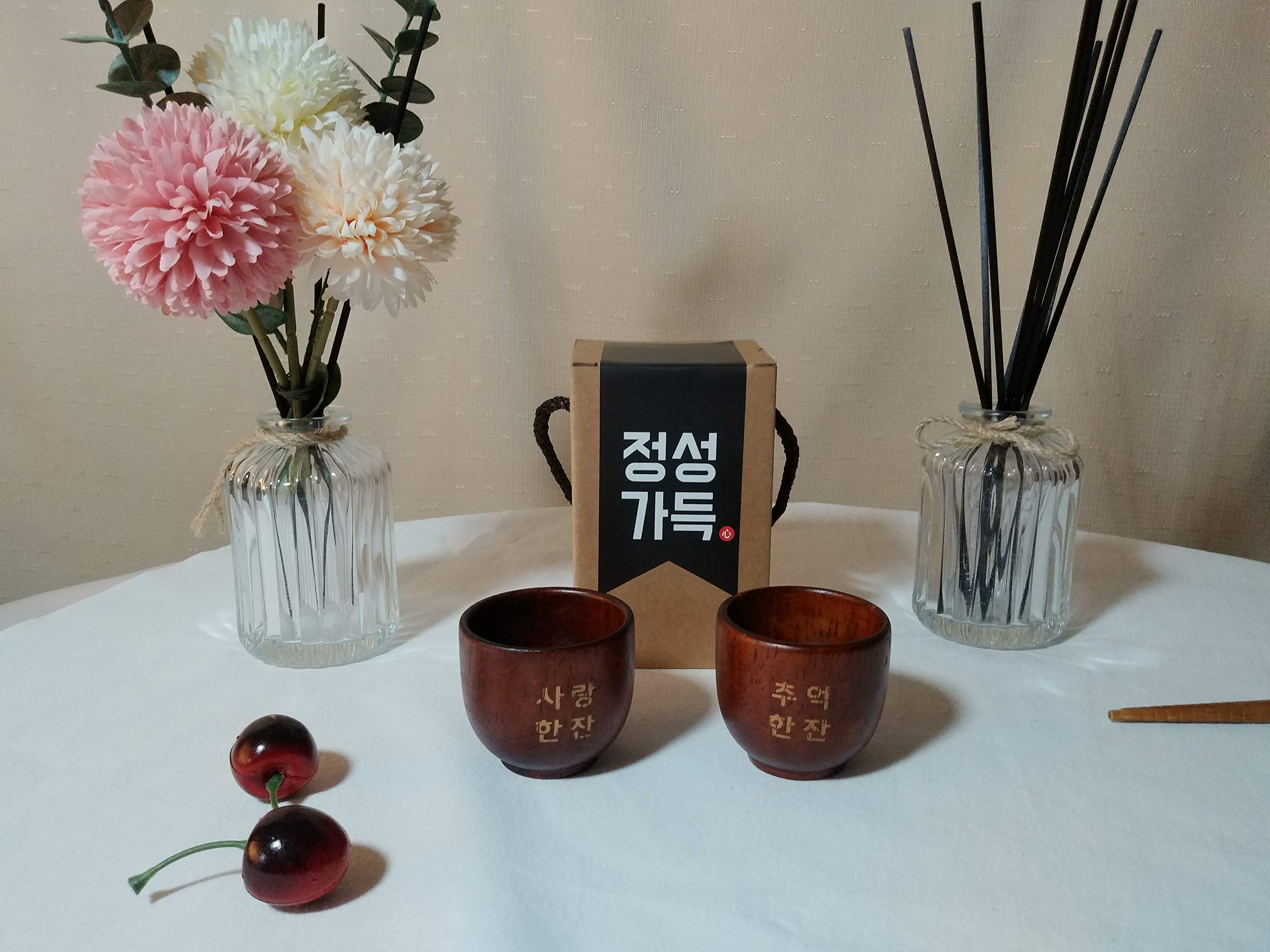 Buy Korean Traditional Handmade lacquered OTTCHIL Wood Sake Soju Tea ...