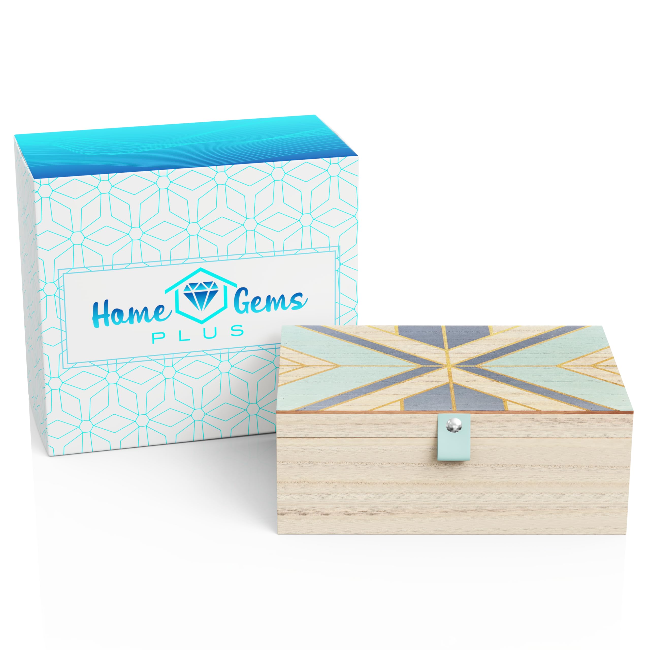 Decorative Box - Wooden Storage Box with Hinged Lid - Small Memory Box ...