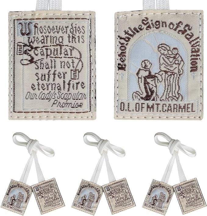 Amazon.com: TALPGOD Scapulars Catholic, 3 Pack Bulk Brown Scapular Of ...