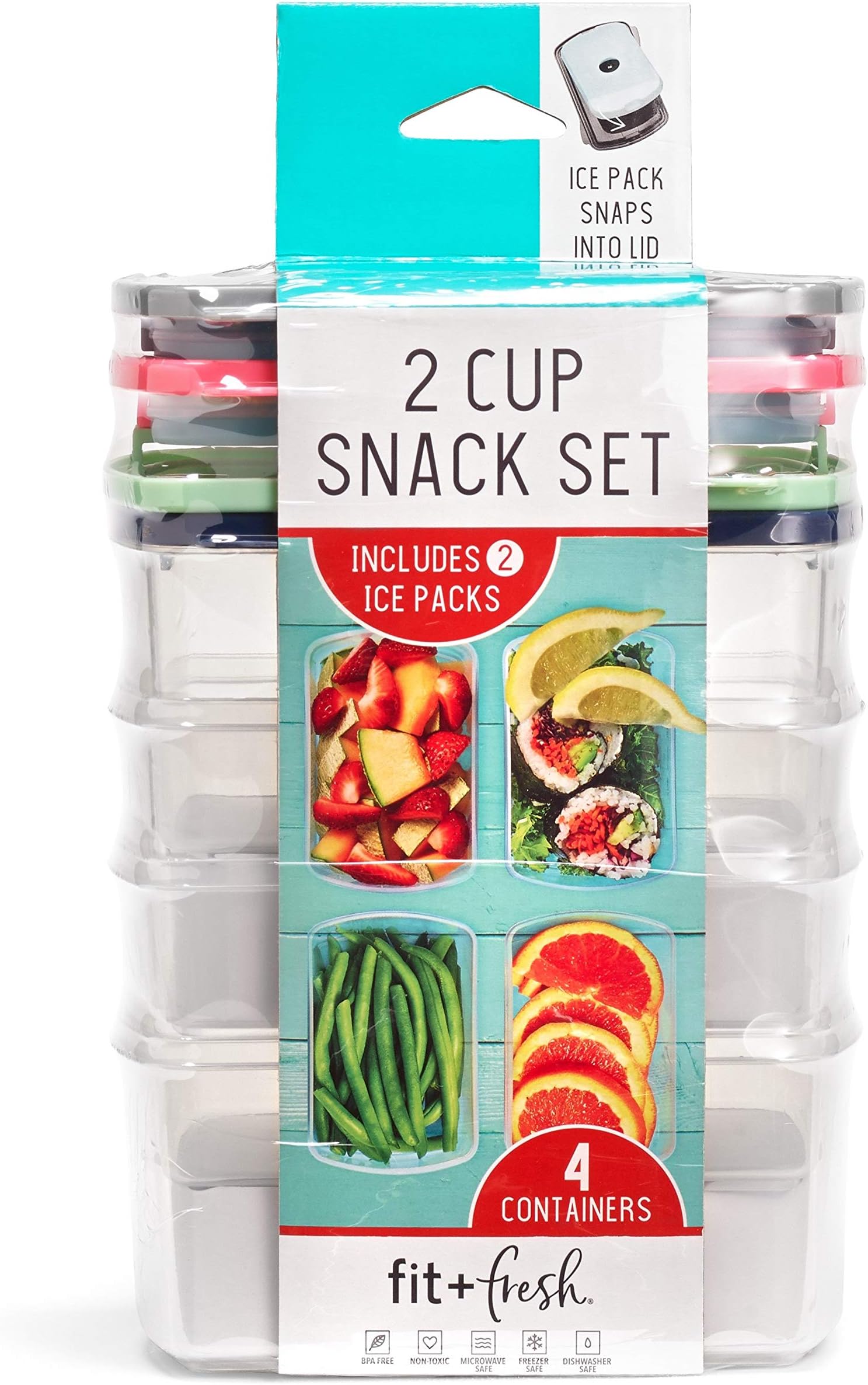 Amazon.com: PackIt Mod Mini Bento Food Storage Container, Mint ...