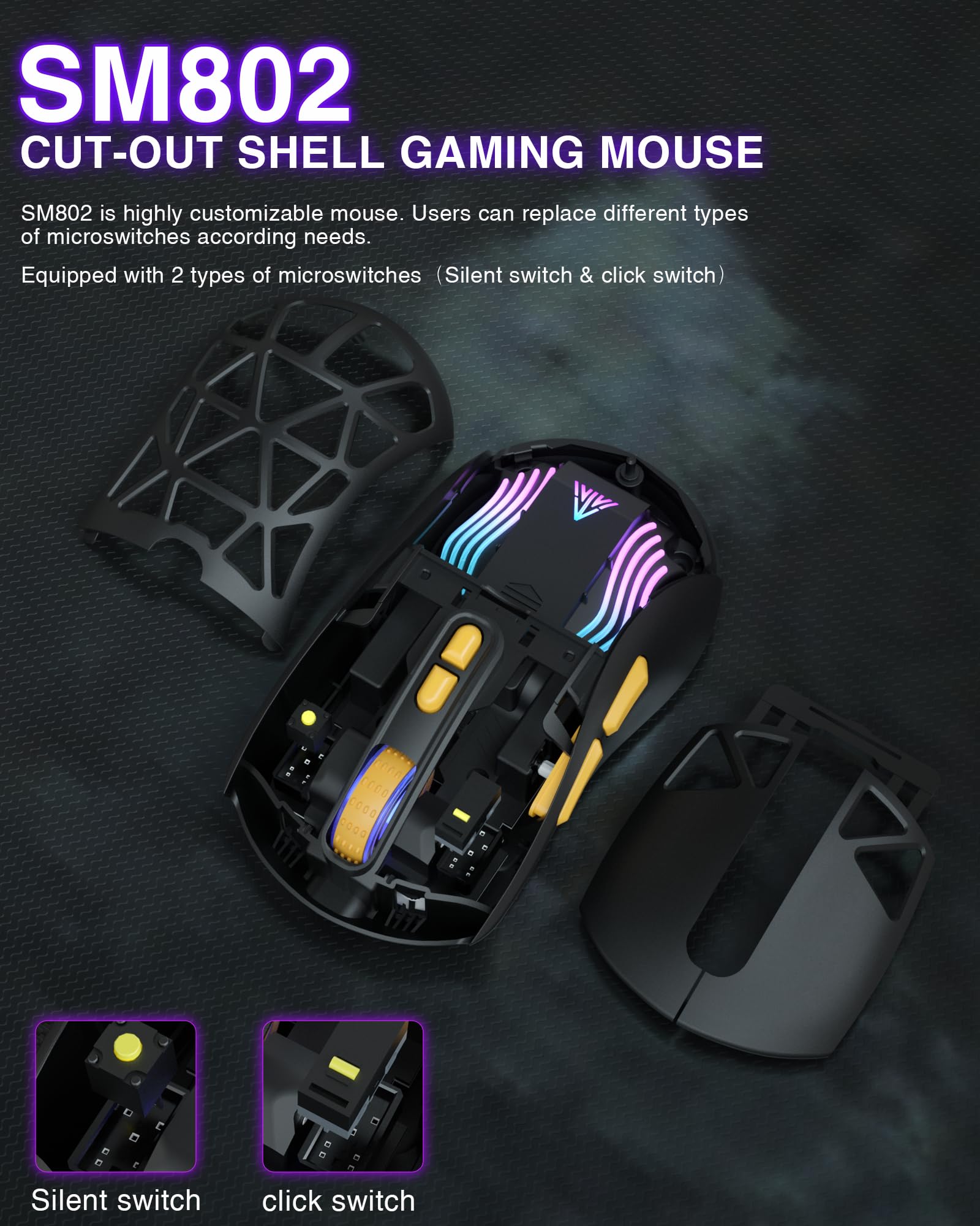Snapklik.com : SOLAKAKA SM802 Wireless Gaming Mouse
