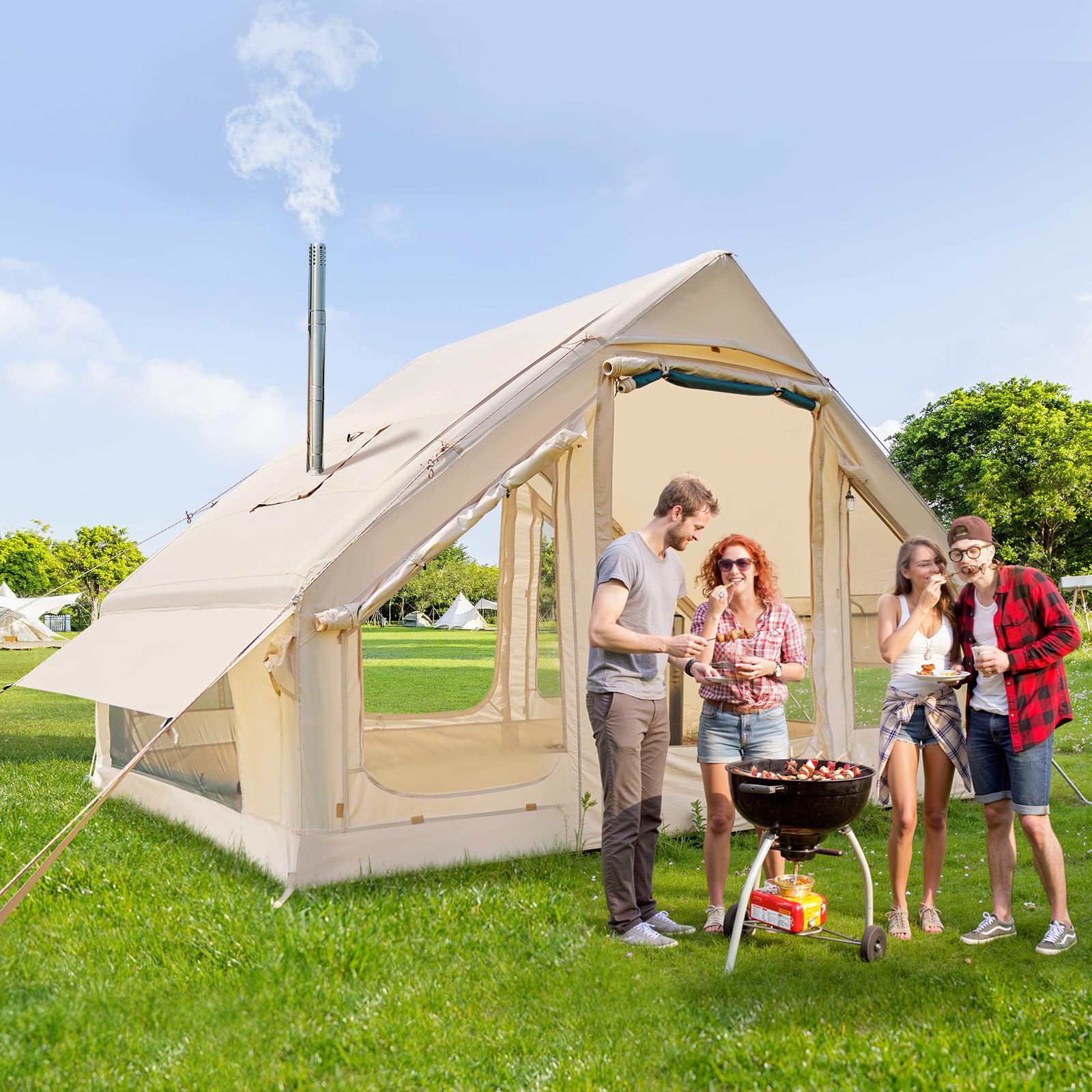 Inflatable Blow Up Tents For Camping Waterproof Oxford Hot Tent ...