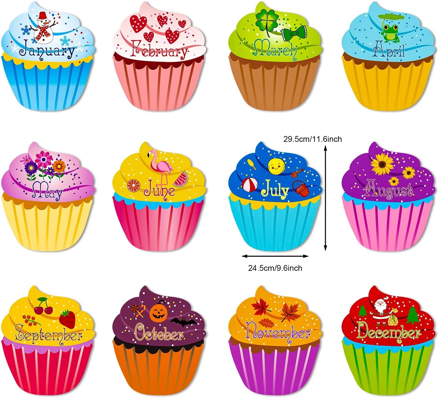 Classroom Bulletin Board Cutouts- Birthday Cupcake Nepal | Ubuy