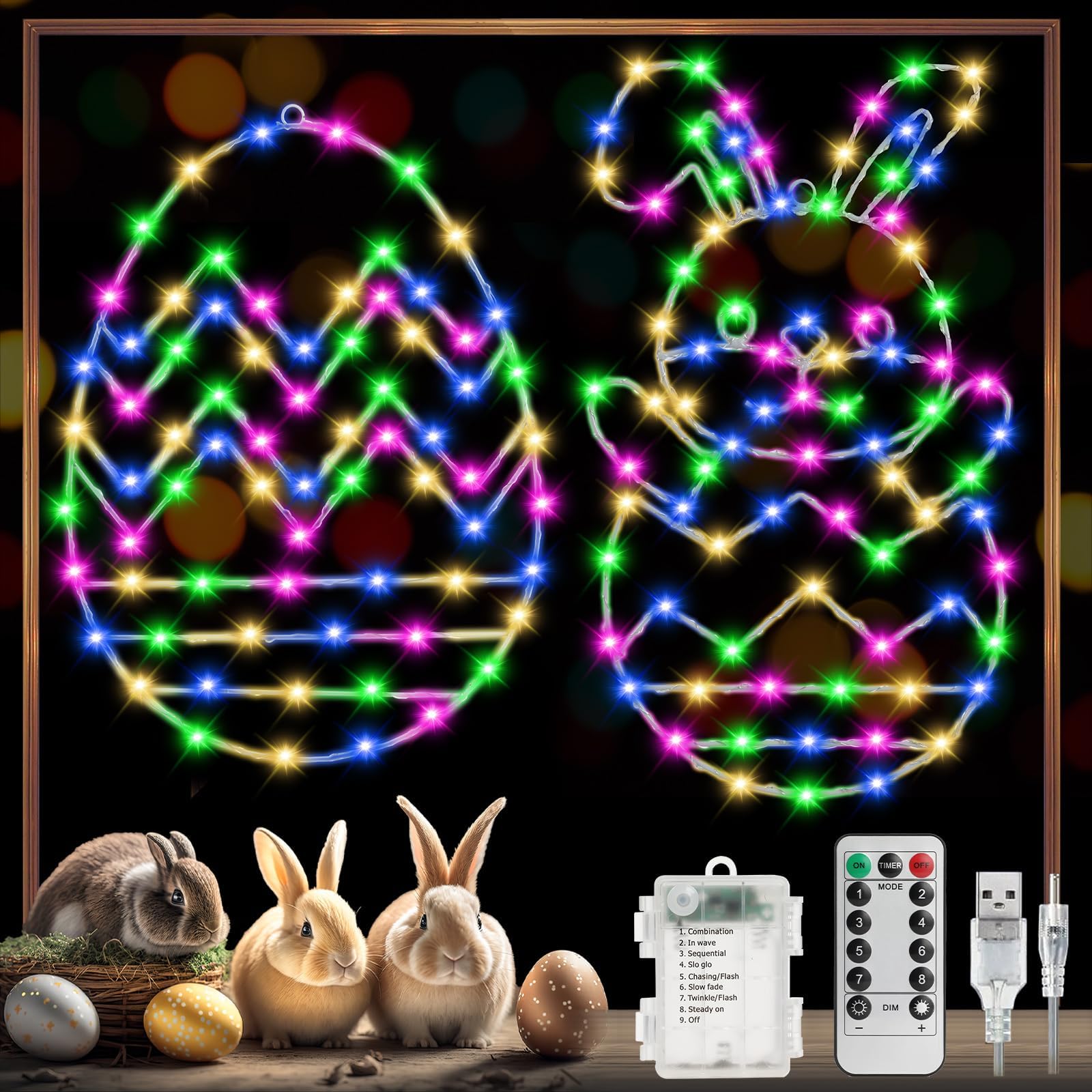 Amazon.com: Impact Innovations Lighted Window Decoration, Pink and ...