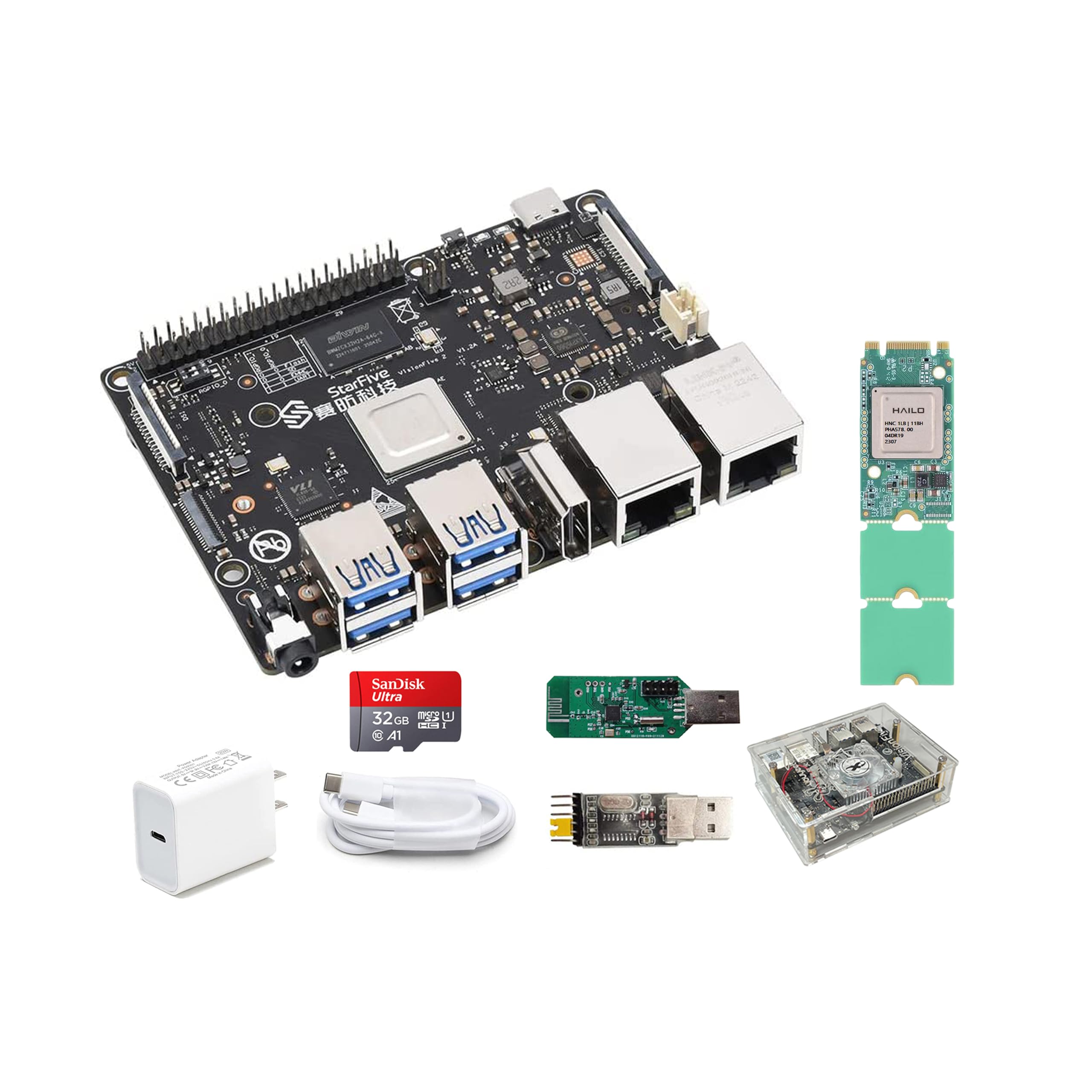 Visionfive2 Hailo Risc V Linux Ai Single Board Computer Kit ...