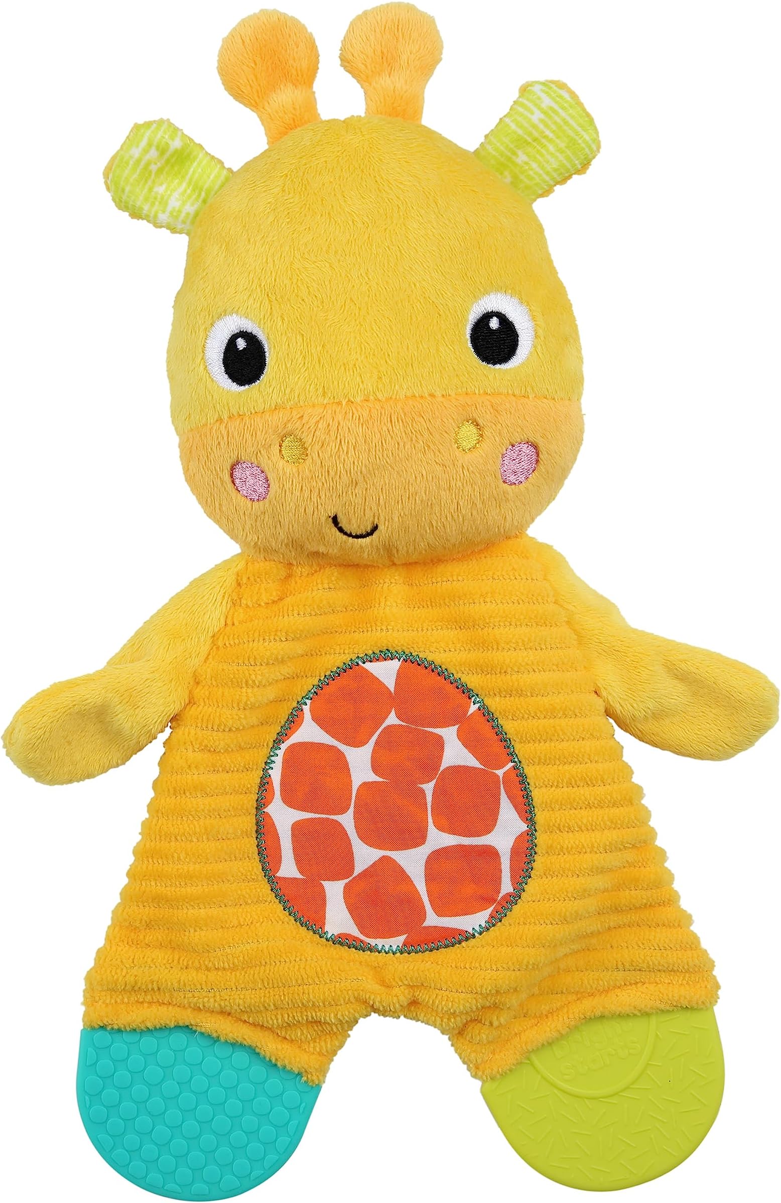 Amazon.com : Nuby Jackie The Giraffe Natural Rubber Baby Teether - 3 ...