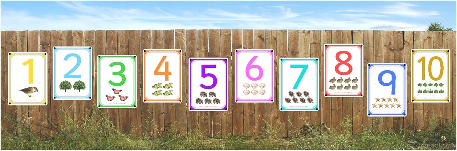 Amazon.com : 'Numbers' Outdoor Learning Board Set of 10 (A4) : Office ...