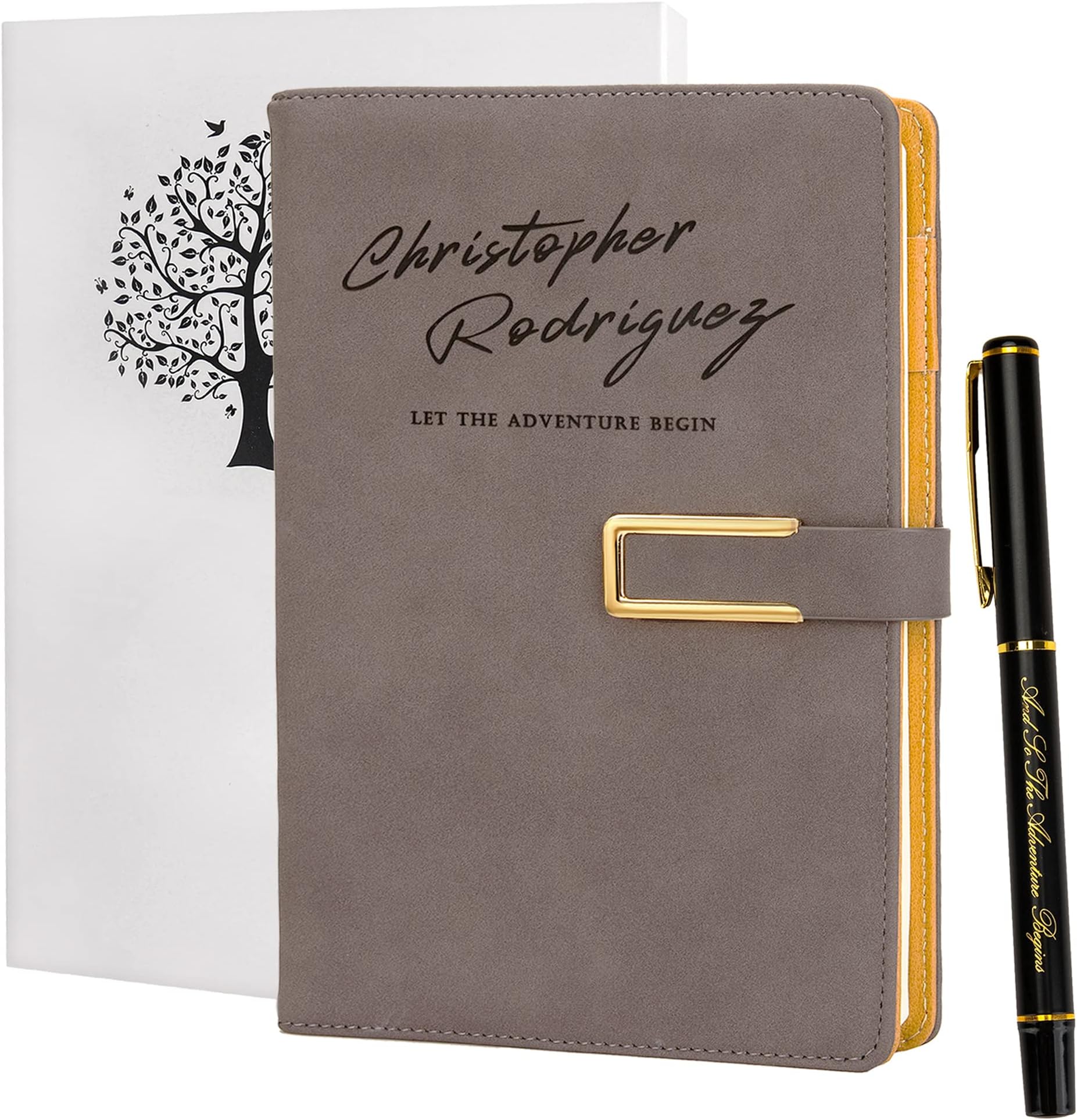 Amazon.com : Fanery Sue Refillable Writing Personalized Journal for Men ...