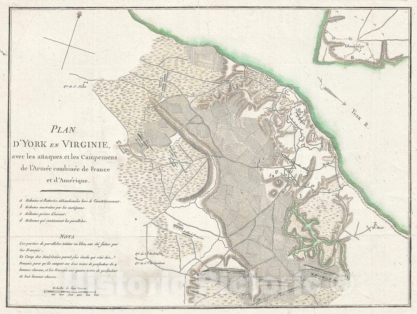 Yorktown Map Revolutionary War