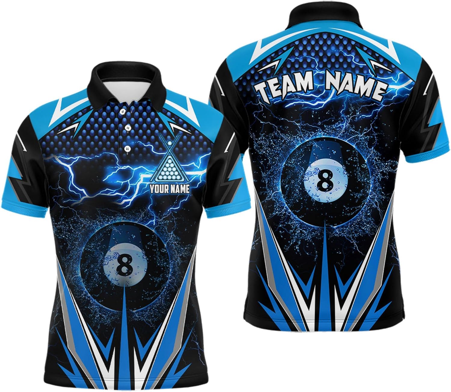 Amazon.com: Personalized Billiard Polo Shirt, Billiards Shirts for Men ...