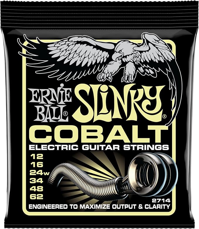 Amazon.com: Ernie Ball Mammoth Slinky Cobalt Electric Guitar Strings 12-62 Gauge