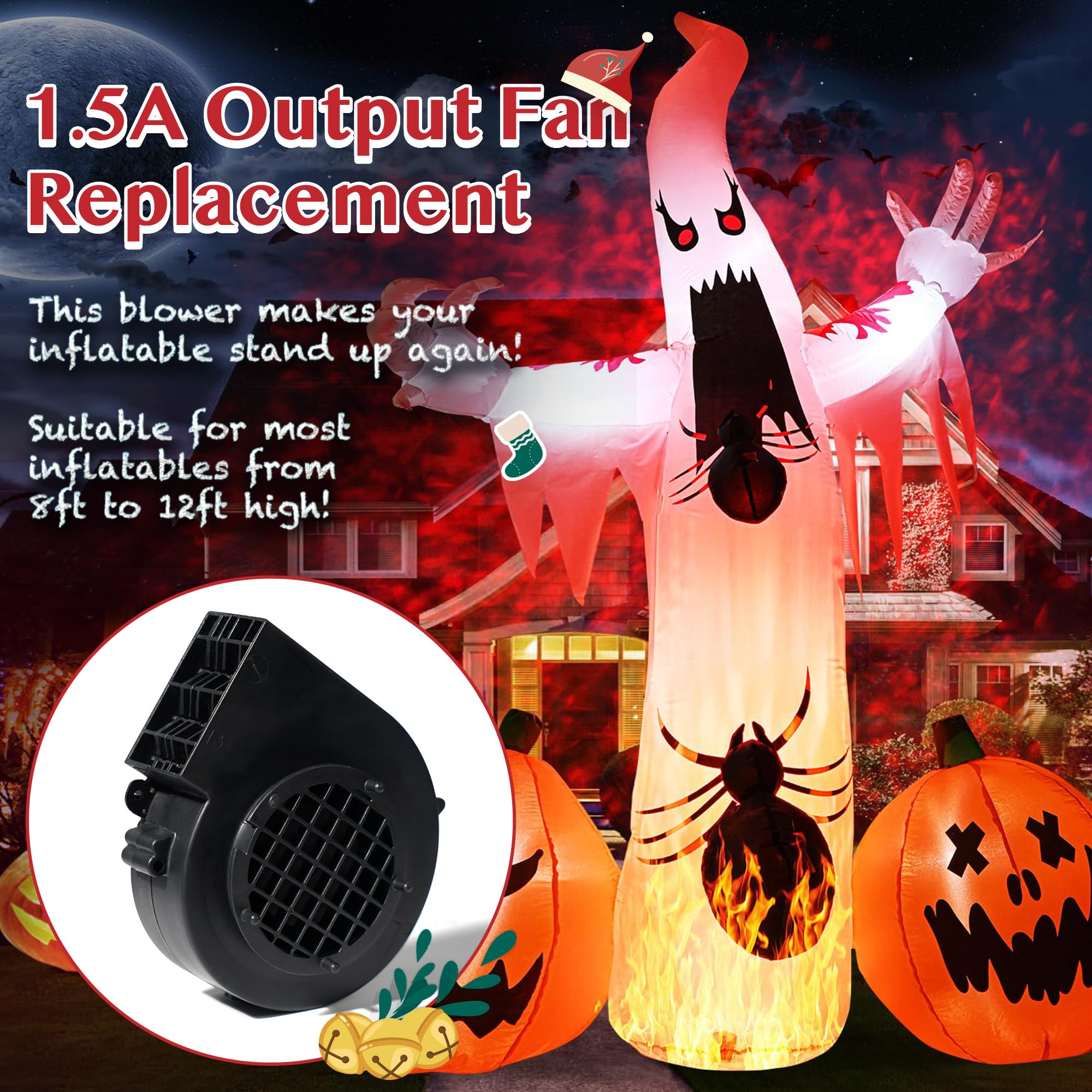 Snapklik.com : Replacement 1500mA Blower For Christmas Inflatables, 2A ...