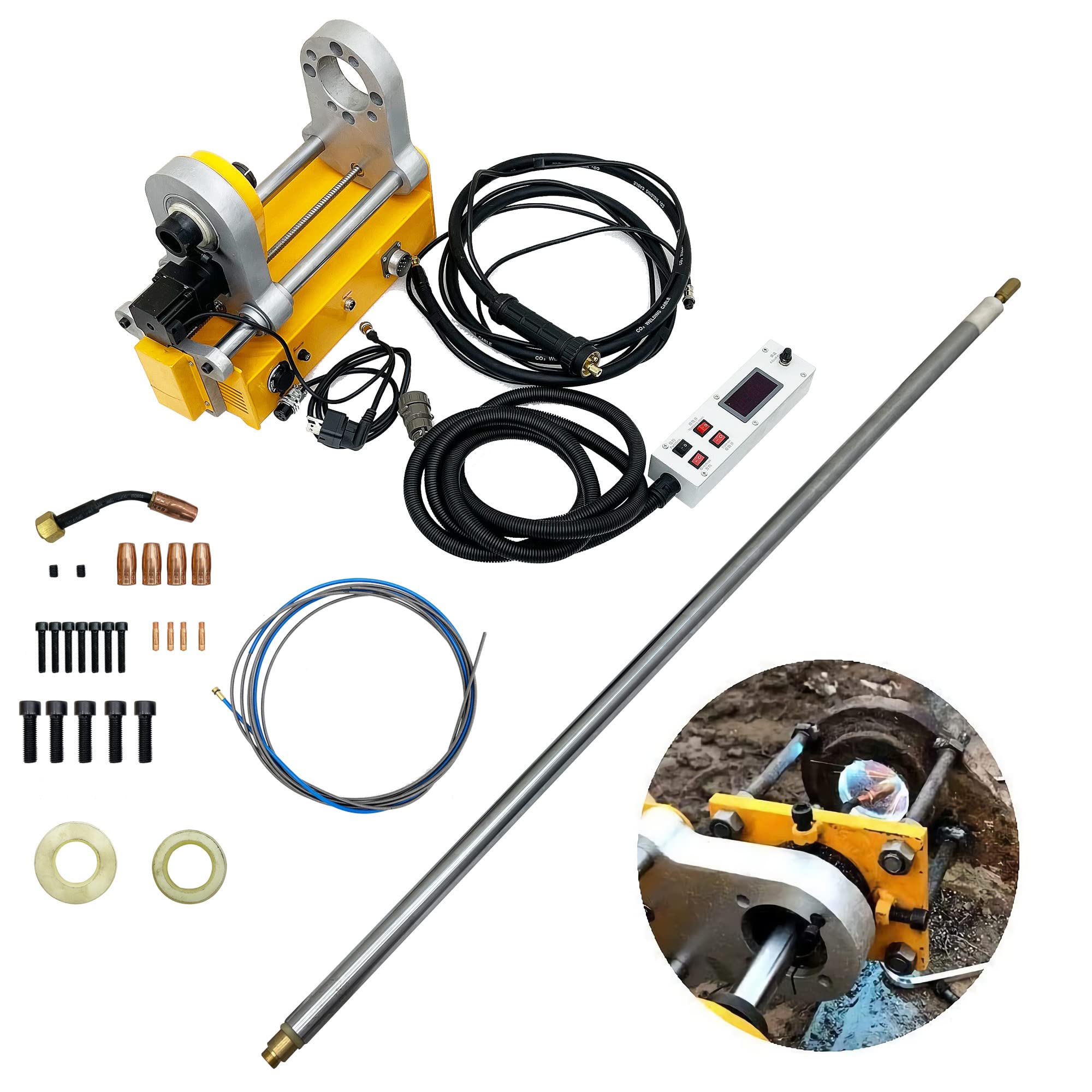 INTSUPERMAI Portable Line Welding Machine 110V Auto Rotary Inner Boring ...