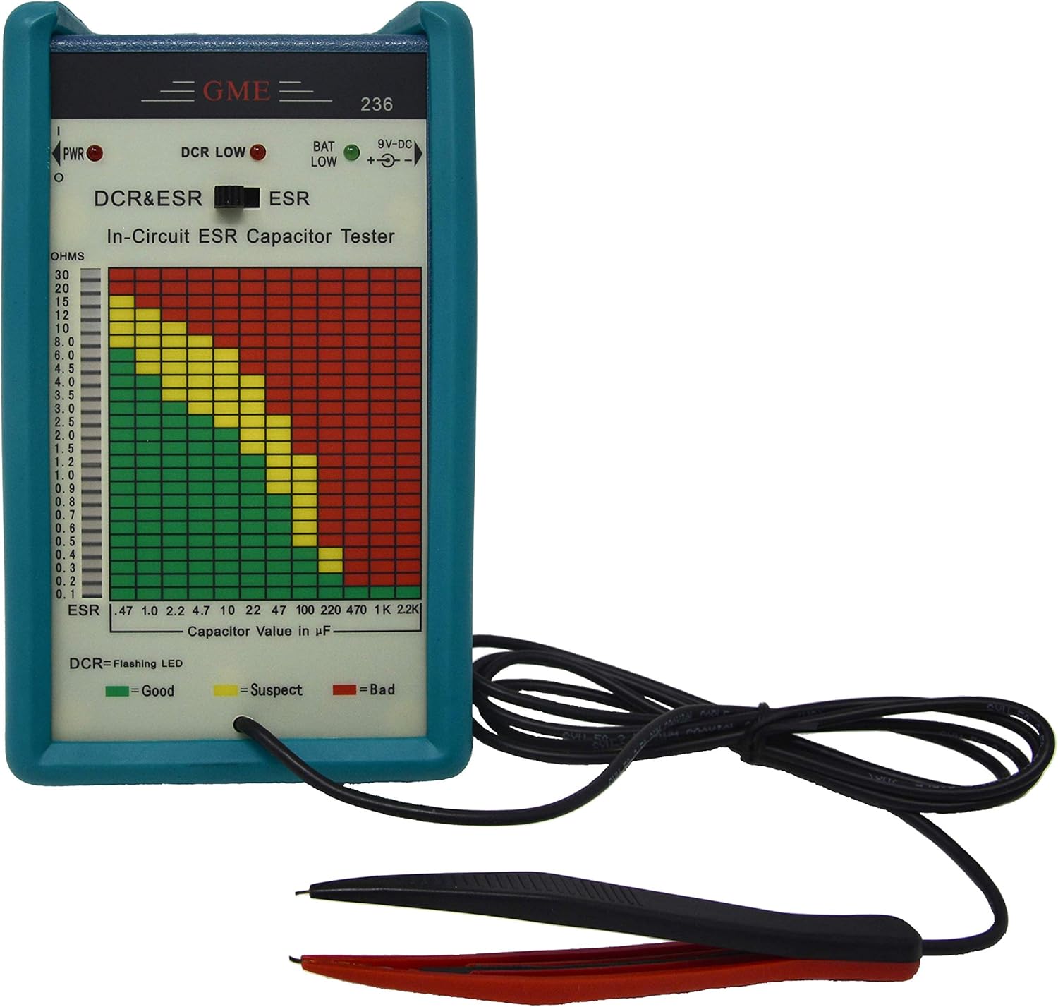 GME Technology 236 In-Circuit ESR & DCR Capacitor Tester : Amazon.co.uk ...