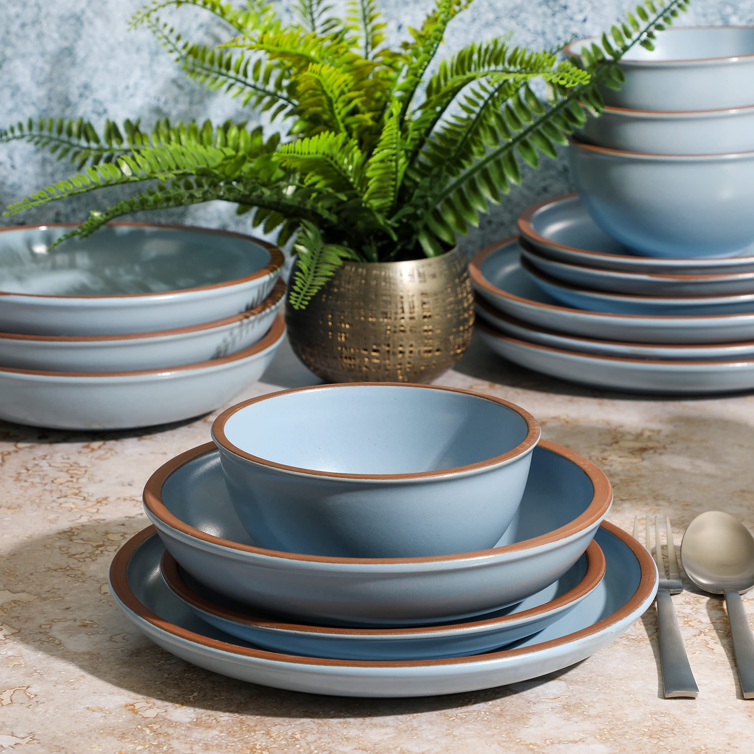 Snapklik.com : Gibson Elite Lagos 16 Piece Double Bowl Dinnerware Set ...