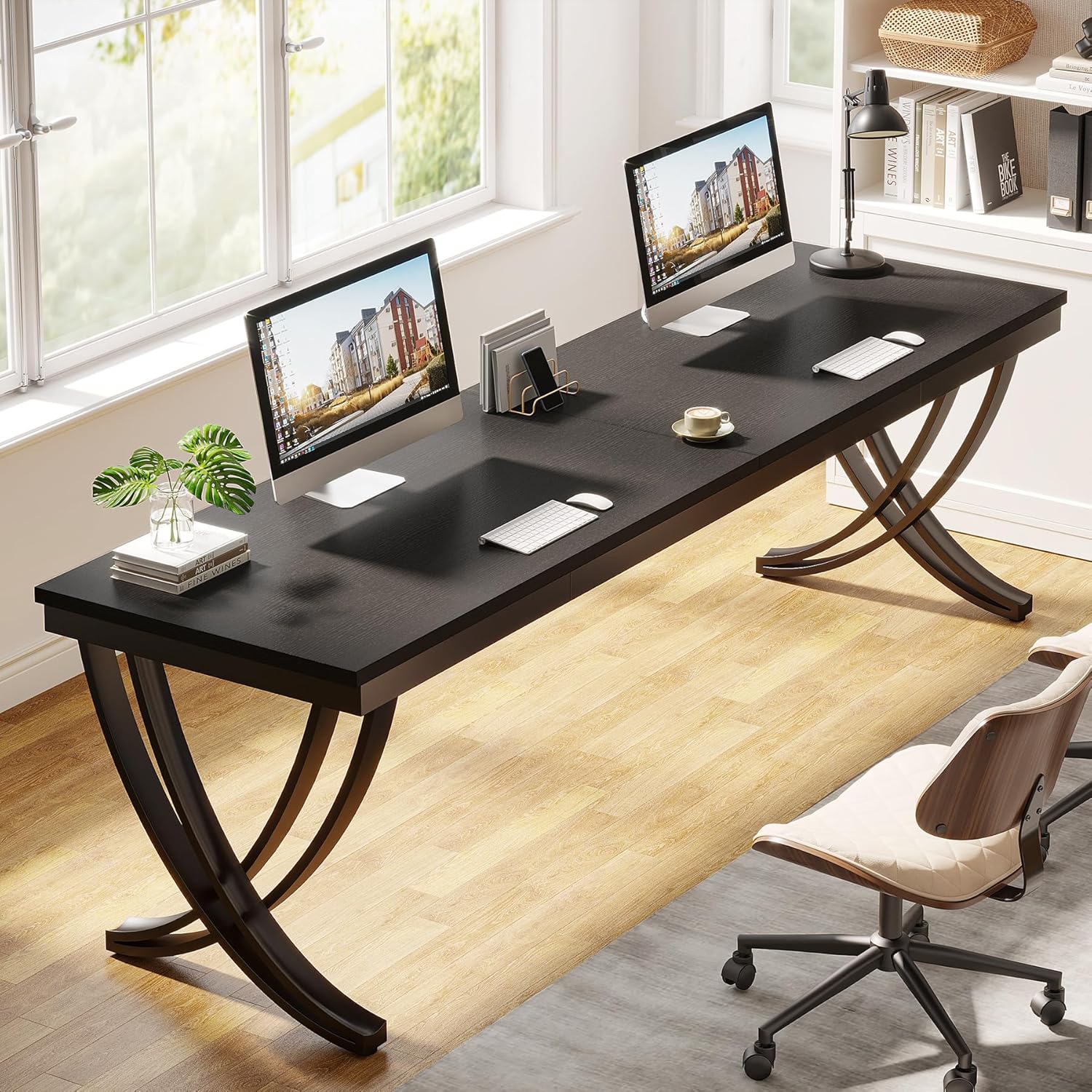 Amazon.com: Tribesigns 2 Person Computer Desk, 78.7-Inch Extra Long ...
