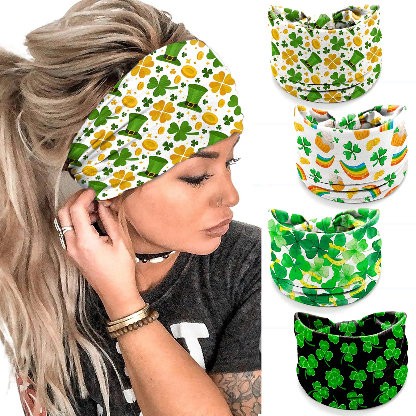 Amazon.com : IDDFEVE 4Pcs St. Patrick's Day Headbands for Women - Irish ...