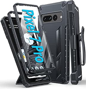 Amazon.com: FNTCASE for Google Pixel 7 Pro Phone Case: Military Grade Rugged Belt-Clip Holster ...