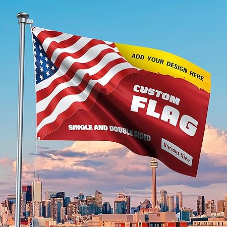 Amazon.com : Custom Flag 3x5 Ft - Personalized Outdoor Double-Sided ...