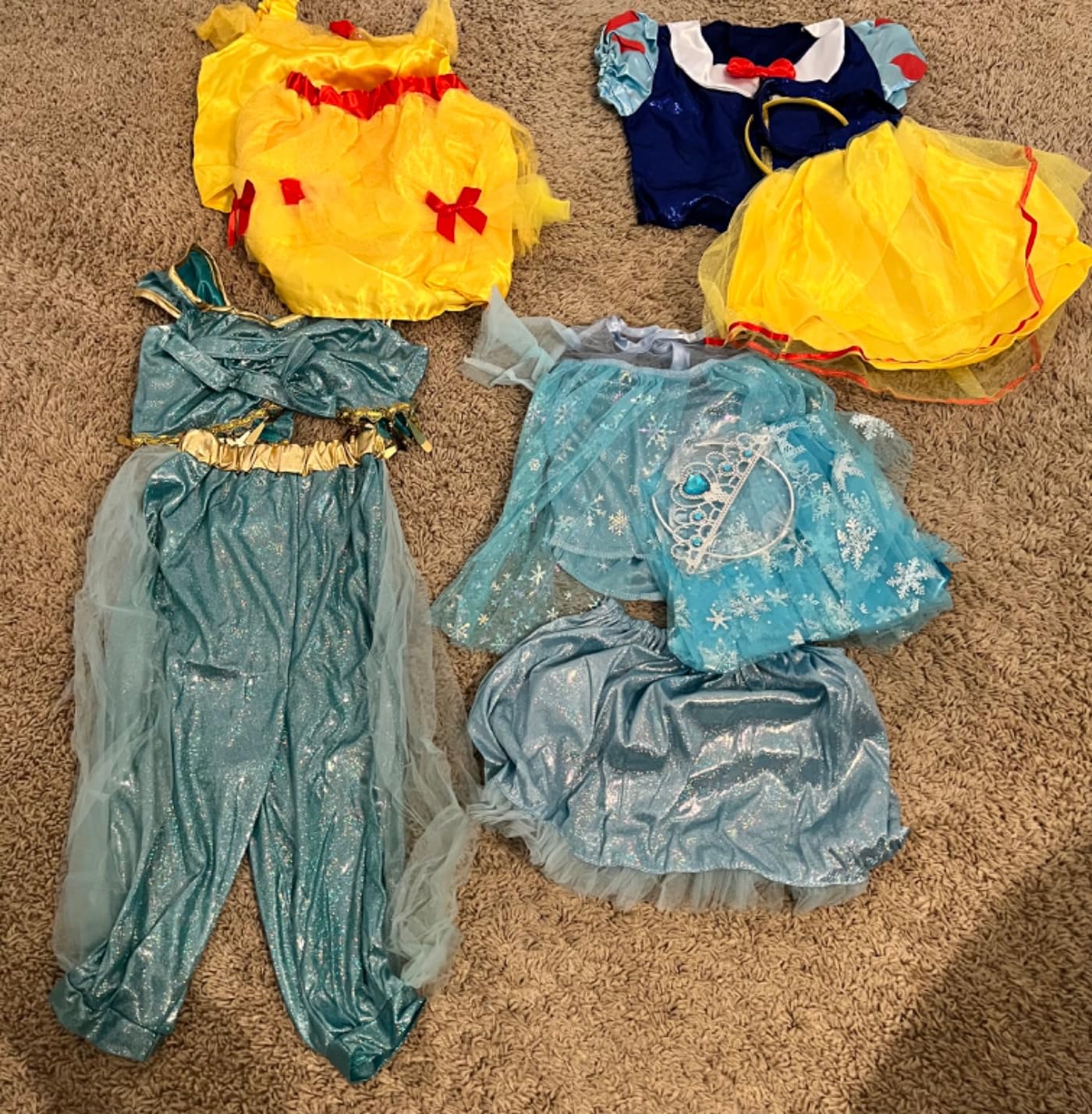 Amazon.com: Kids Princess Dress Up Clothes for Little Girls, BIBUTY ...