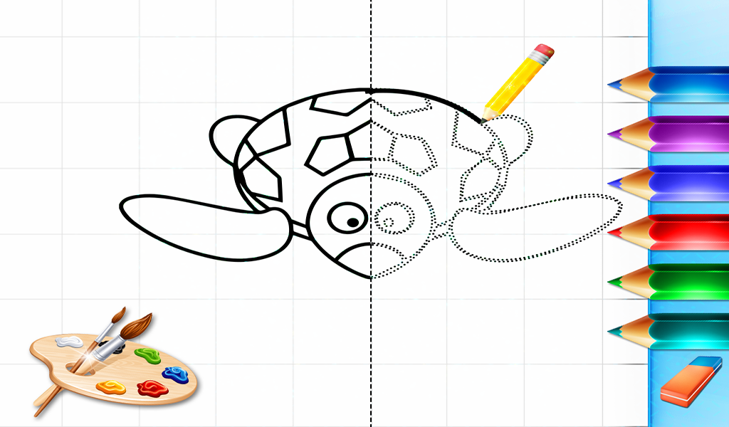 Doodle Coloring Book Color and Draw - Sketch out different shapes and ...