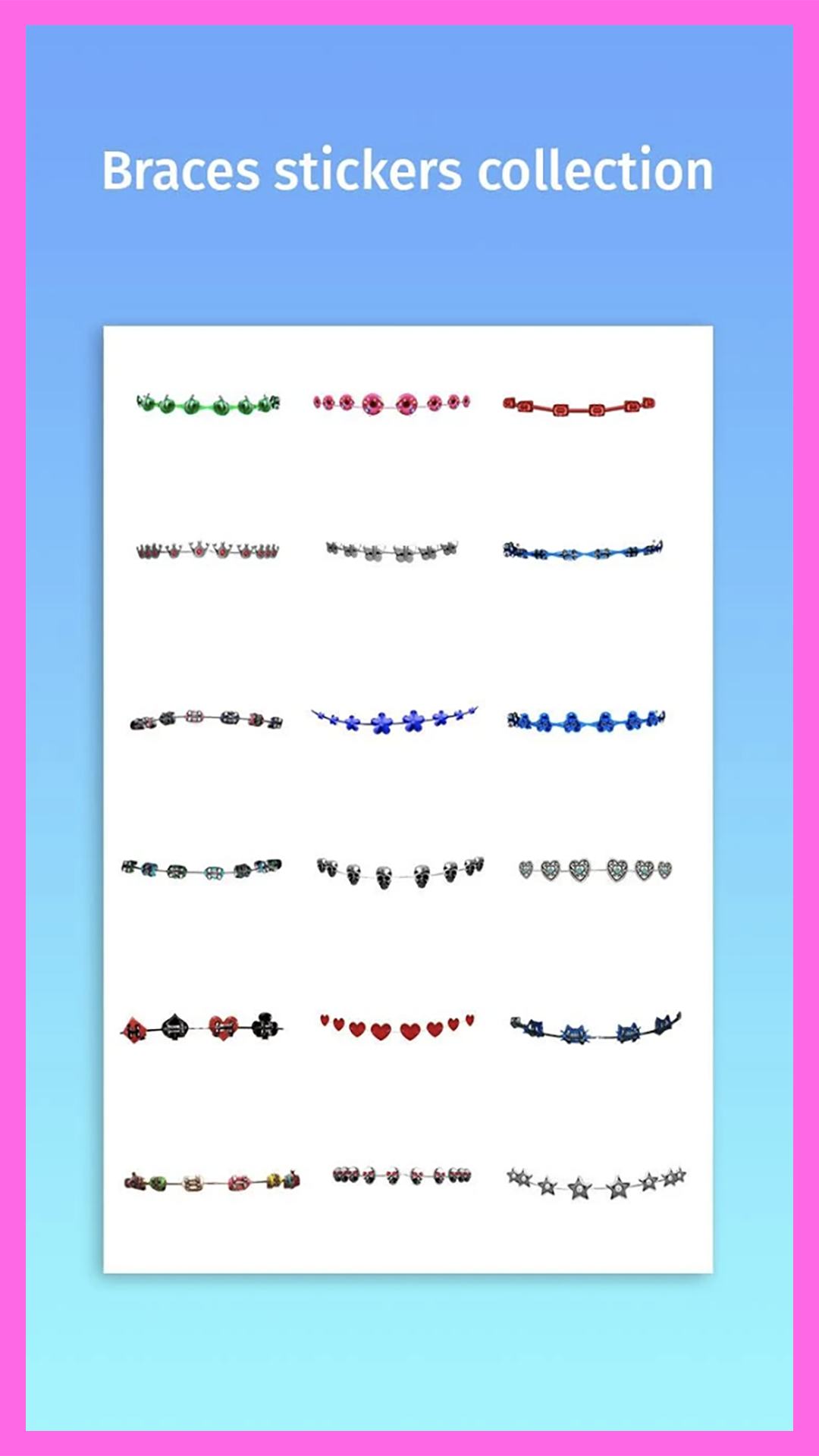Braces Edit Face Stickers Photo - App on Amazon Appstore