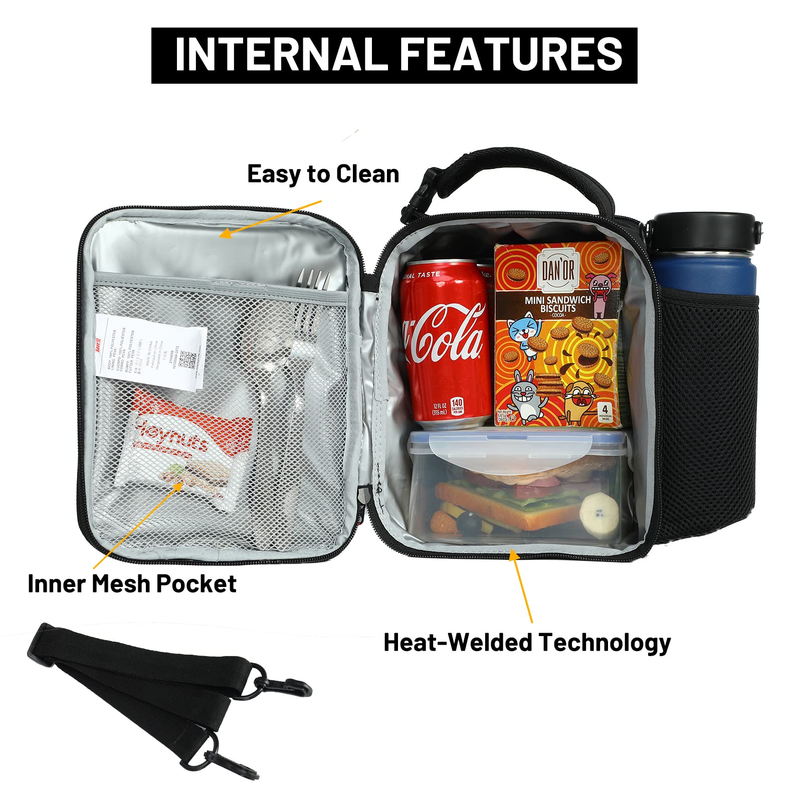 Snapklik.com : MIER Expandable Lunch Bag Insulated Lunch Box For Men To ...
