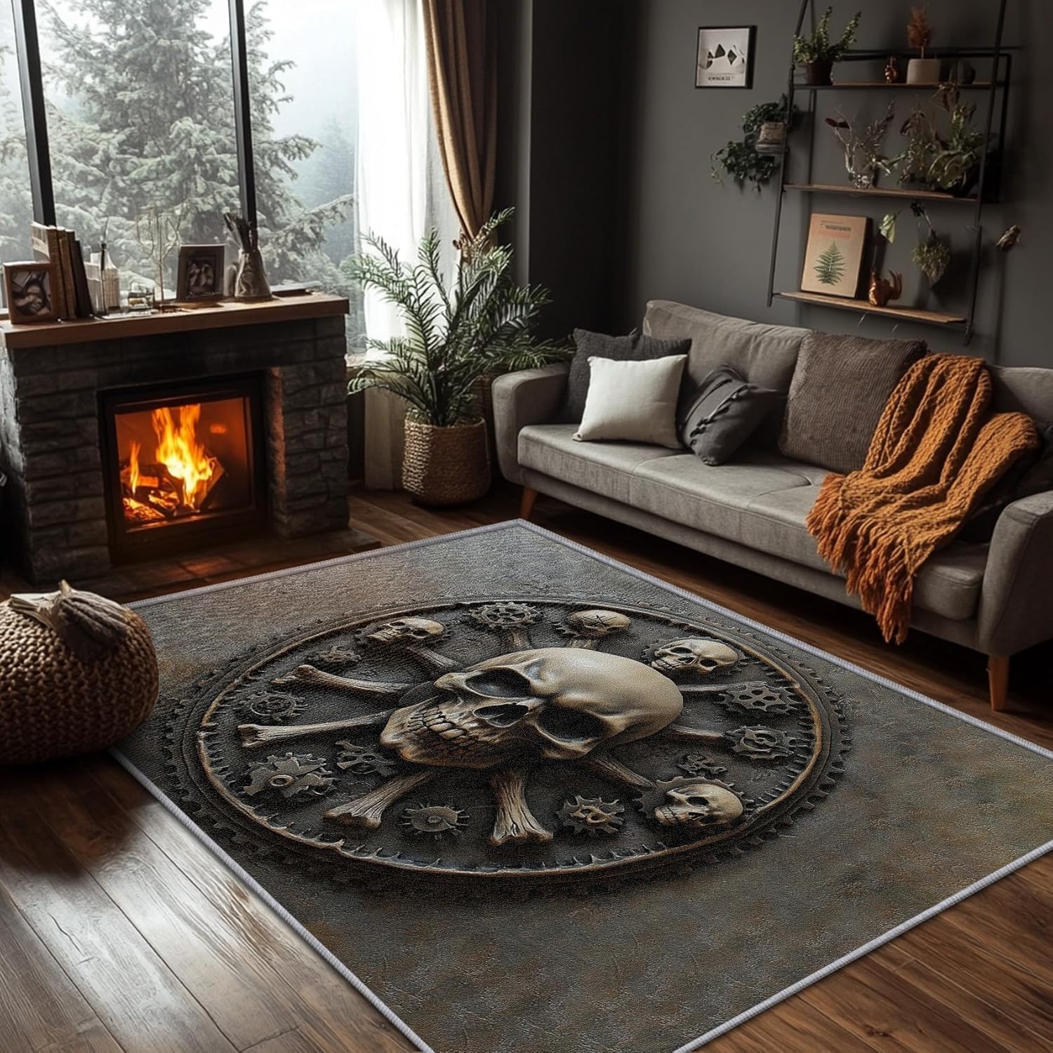 Amazon.com: SherAvant Skull Rugs for Bedroom - 2x3 Rug - Skull Rug ...