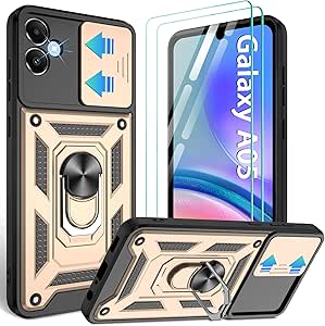 Amazon.com: Gritup for Samsung Galaxy A05 Case with Screen Protector[2 Pcs] with Slide Camera ...
