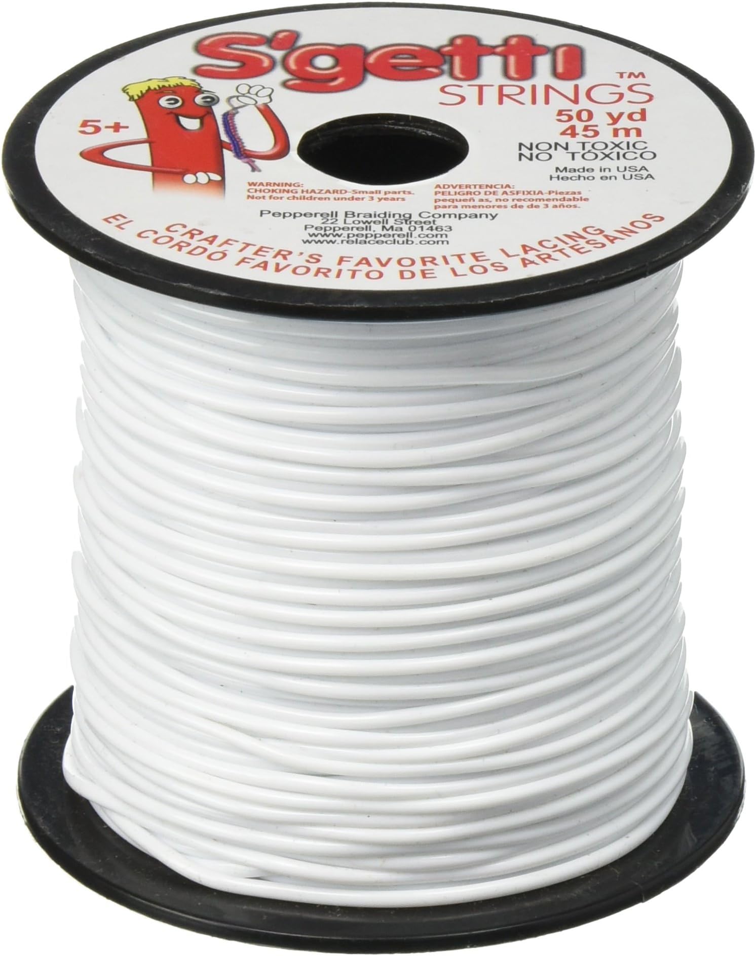 Amazon.com: White Plastic Craft Lace Lanyard Gimp String Bulk 100 Yard Roll