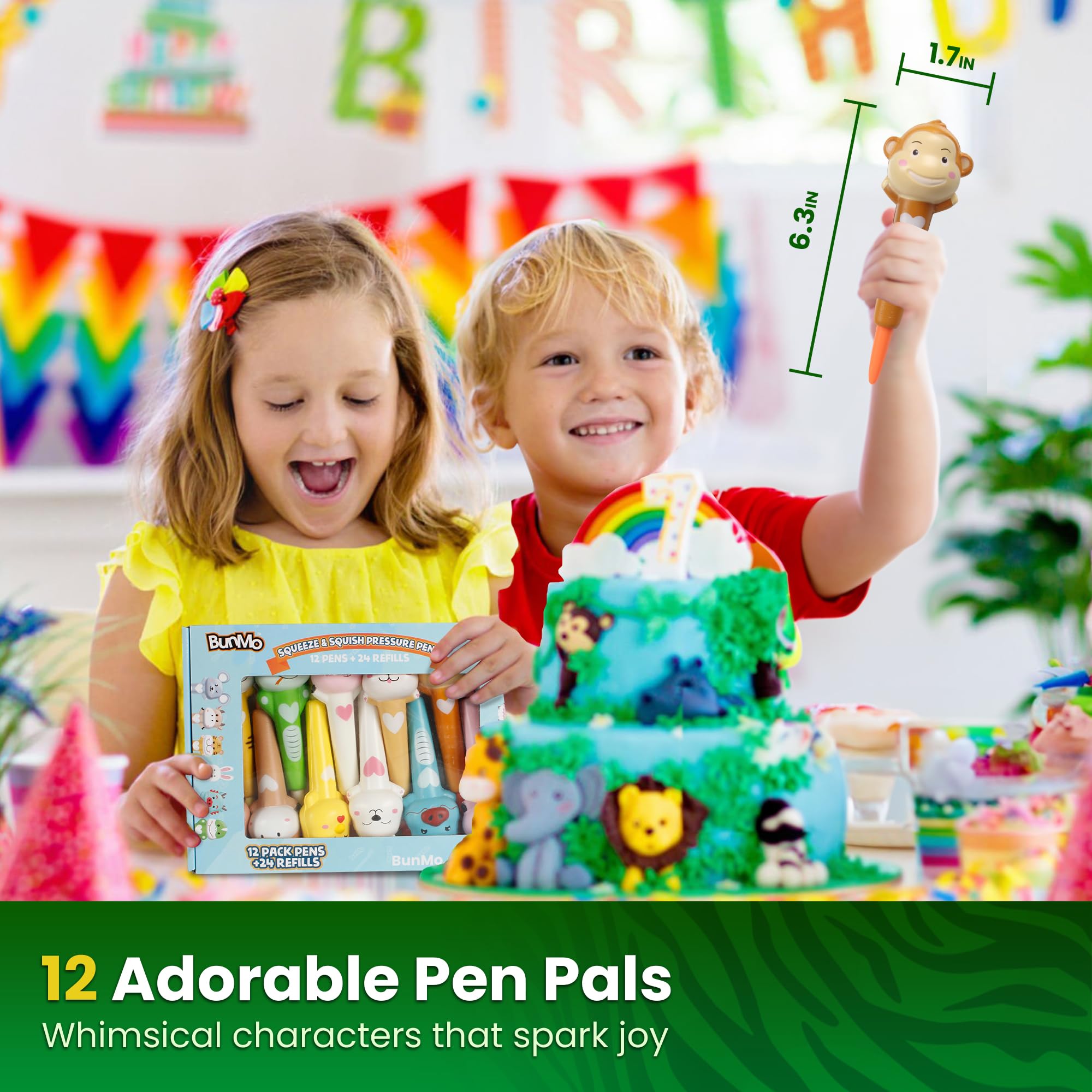 Snapklik.com : Cute Pens - Squishy Fun Pens w/Soft Grip & 24 Colorful ...