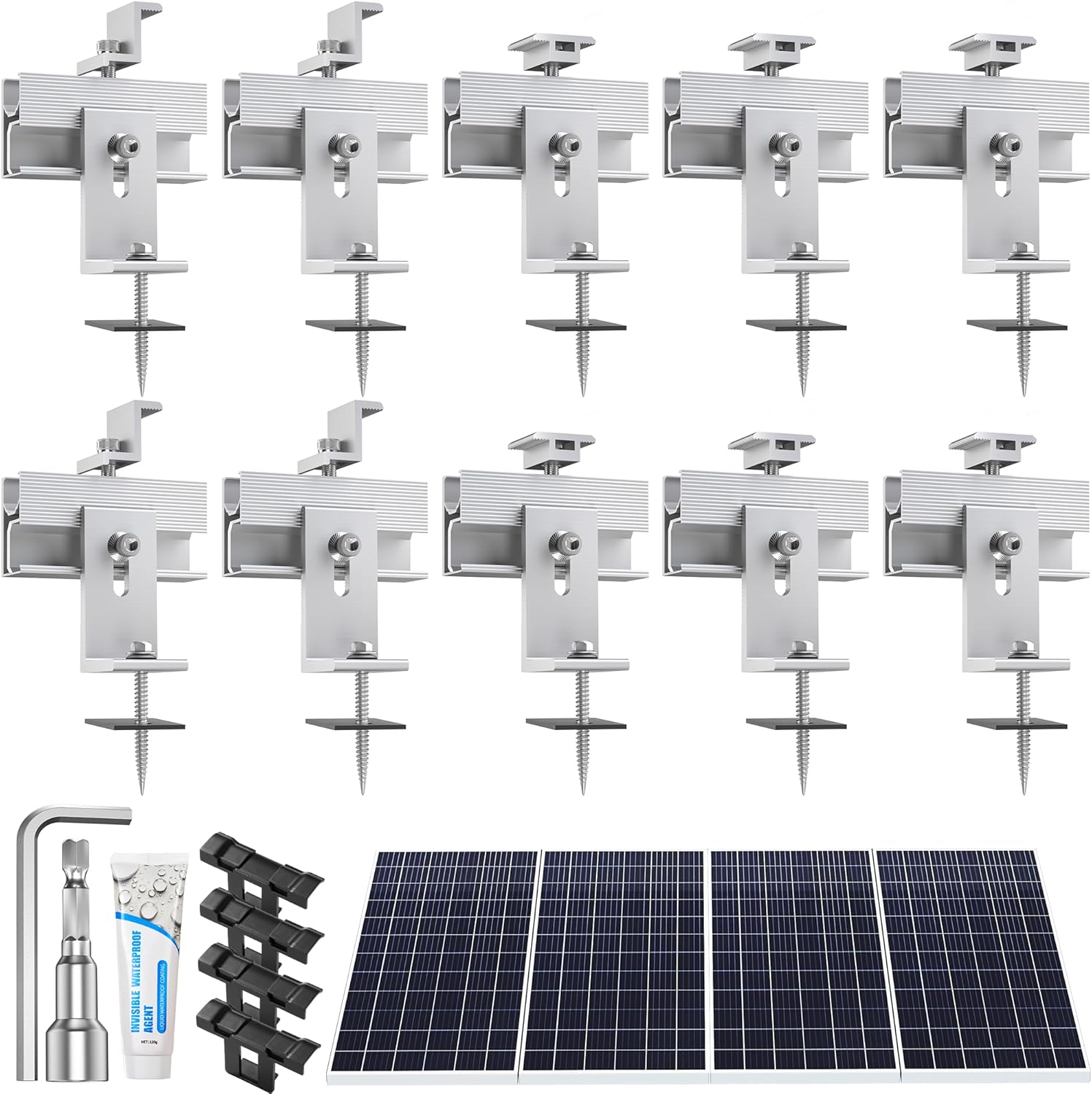 Amazon.com: Feidyns Solar Panel Mounting Brackets Kit 10Pcs Solar Roof ...