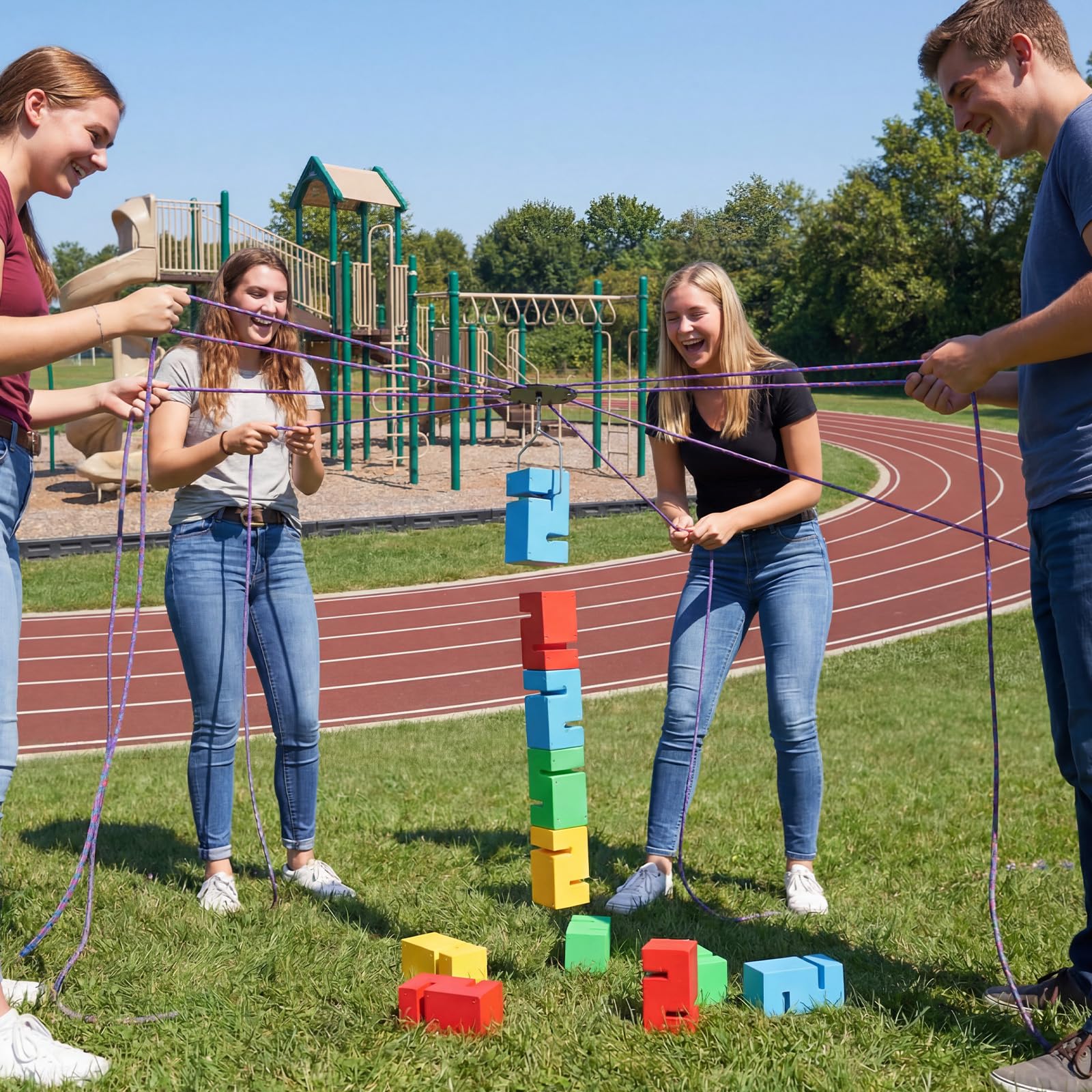Snapklik.com : 5 Pcs Teamwork Building Block Set Adult Team Building ...