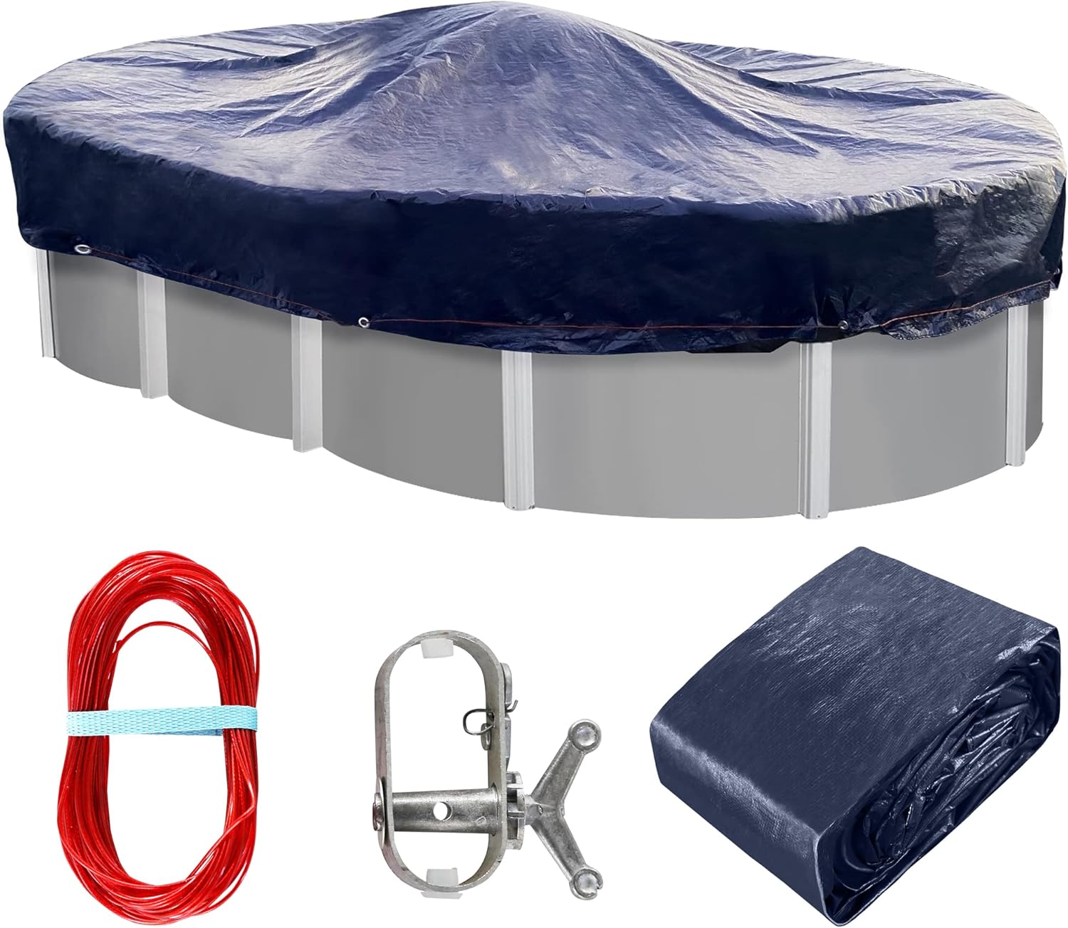 Amazon.com : STARPYNG-Pool Cover,Above Ground Pool Solar Cover ...