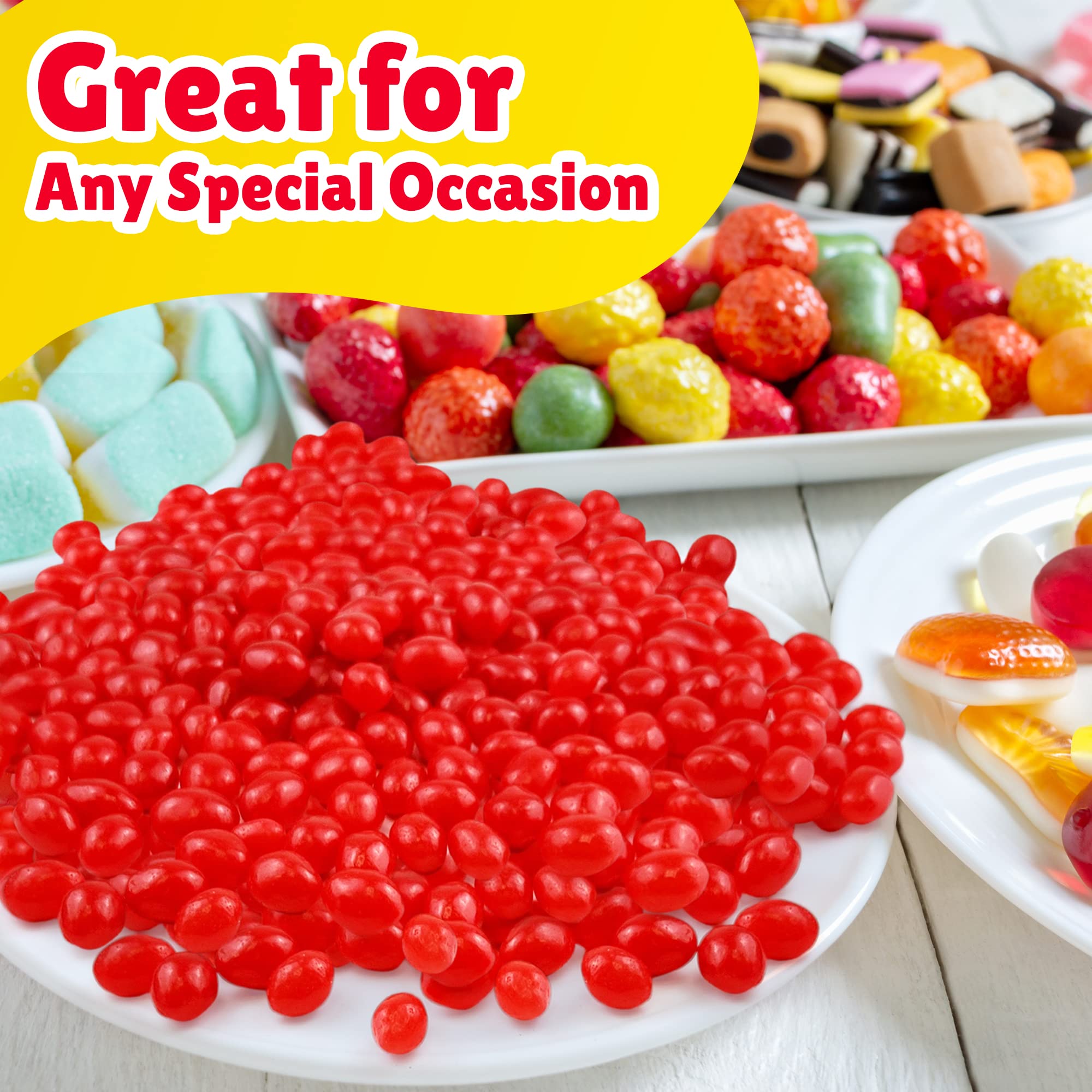 Swedish Fish Red Jelly Beans 2lbs, Soft and Chewy Jellybeans Bulk Pack ...
