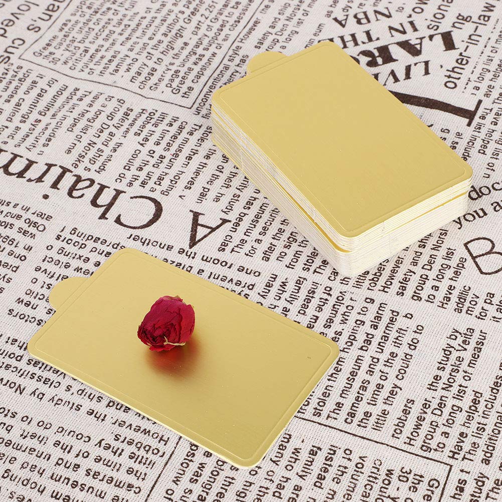 Cake Display 100PCS Rectangle Mousse Cake Board, 13x4cm Cake Base Board ...