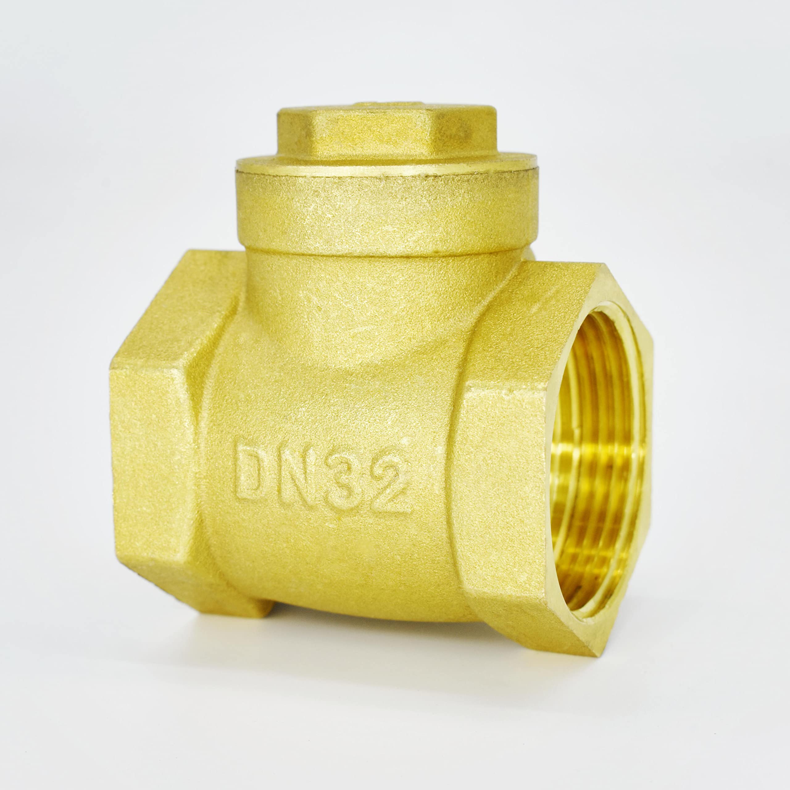 1 Check Valve 1-1/4 Inch Brass Check Valve - Horizontal NPT Backflow ...