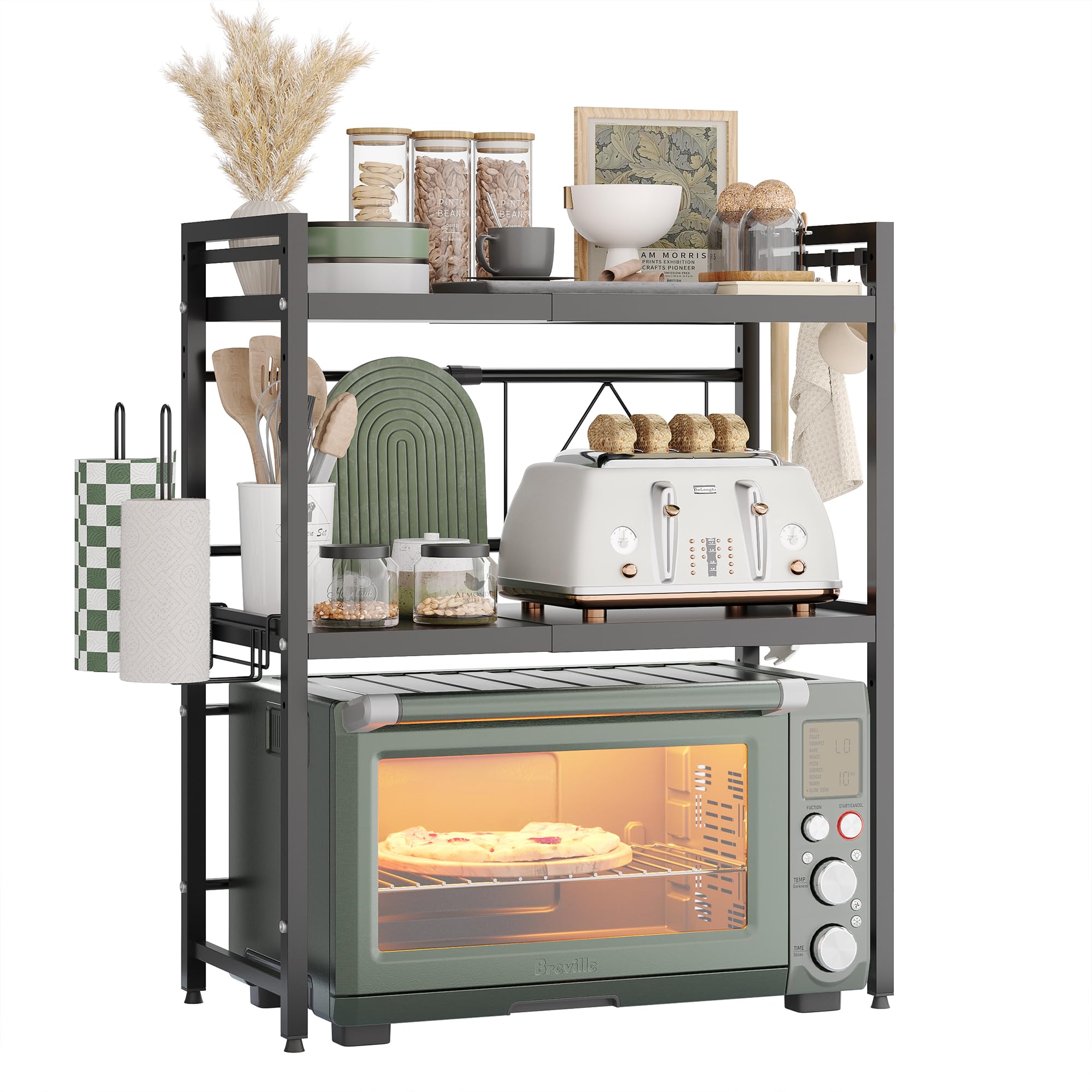 Snapklik.com : NETEL Expandable Microwave Oven Rack, 3 Tier Kitchen ...