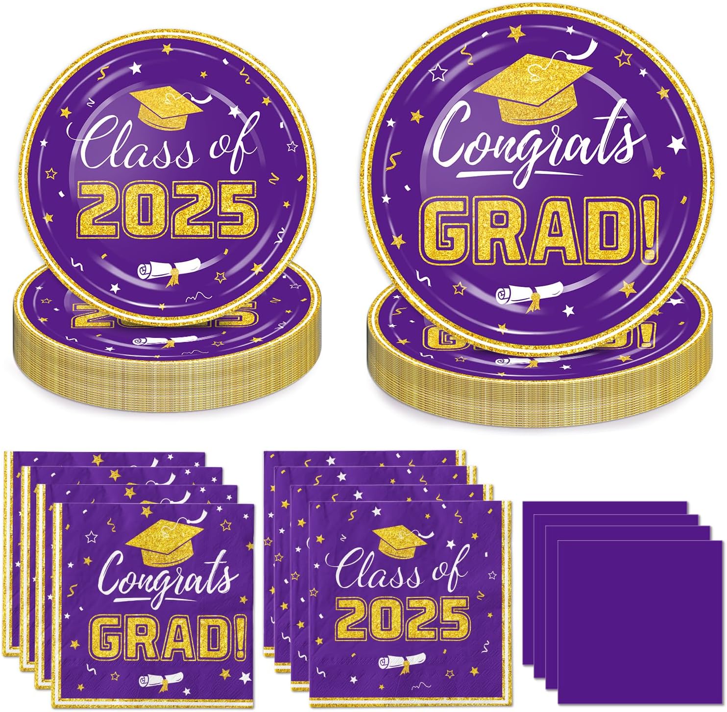 Amazon.com: Graduation Plates and Napkins 2025 - Graduation Party ...