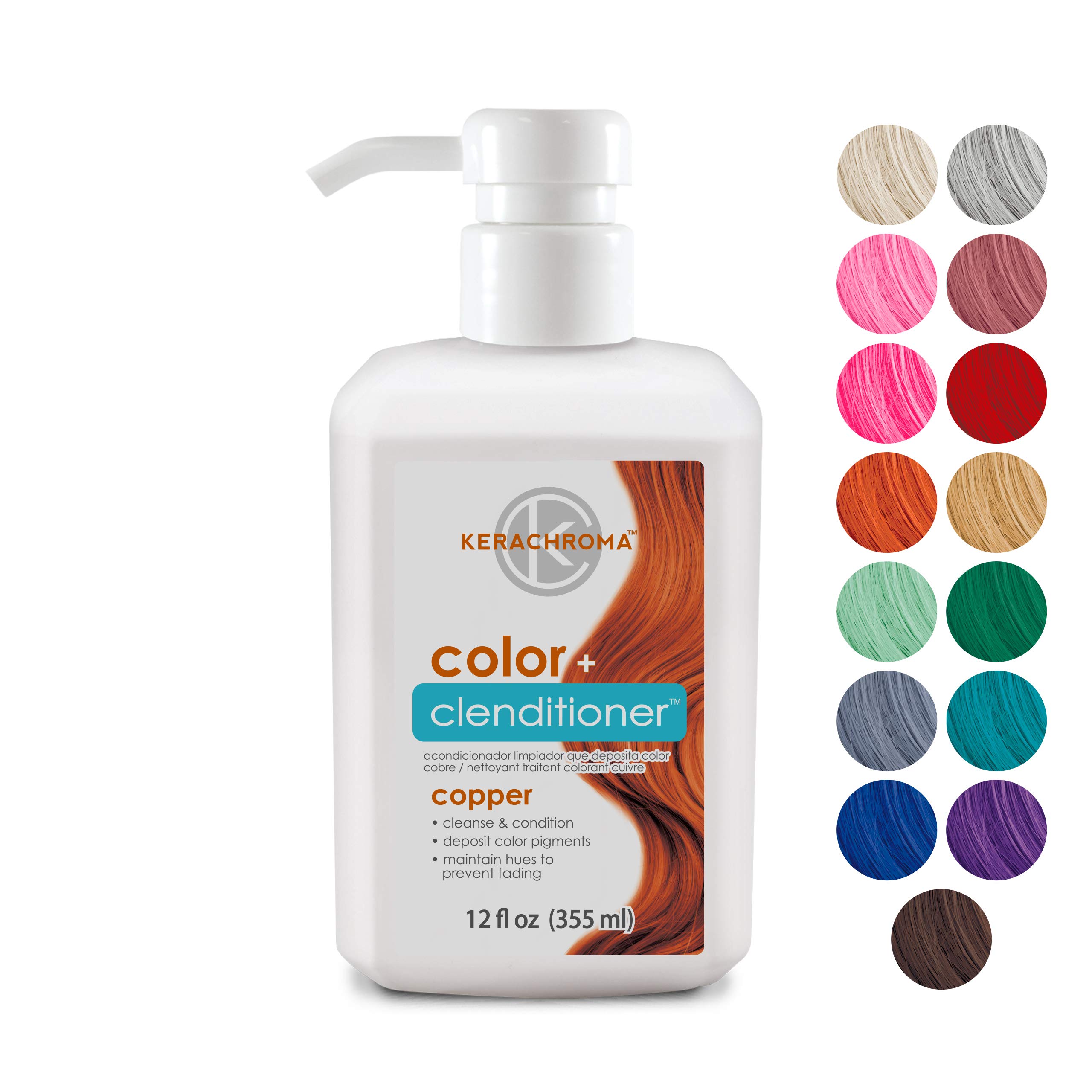 KERACHROMA Clenditioner COPPER Hair Dye - Semi Permanent Hair Color ...