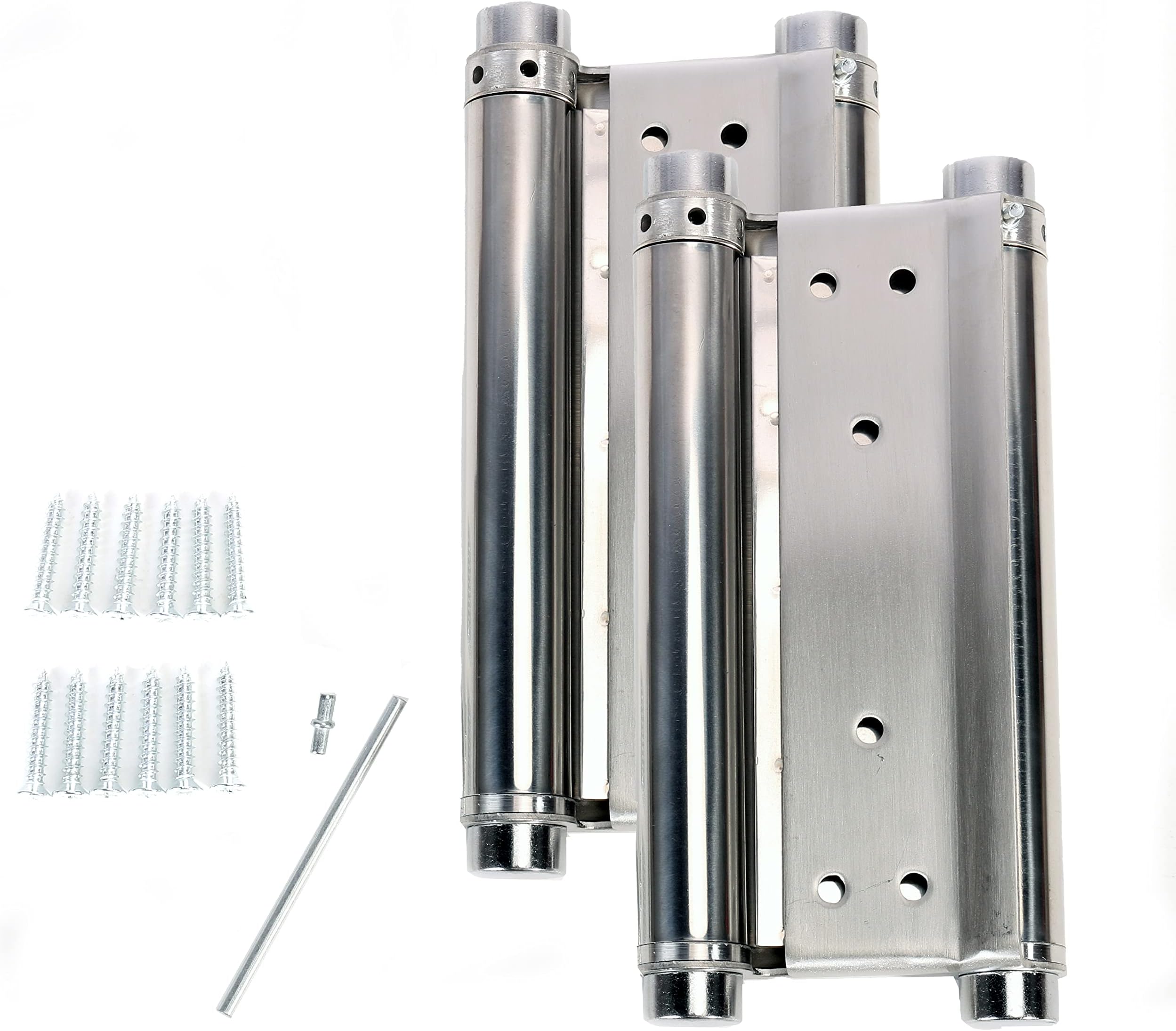 Pair of 8" Heavty Duty Double Action Spring Hinges, Self Closing Door ...