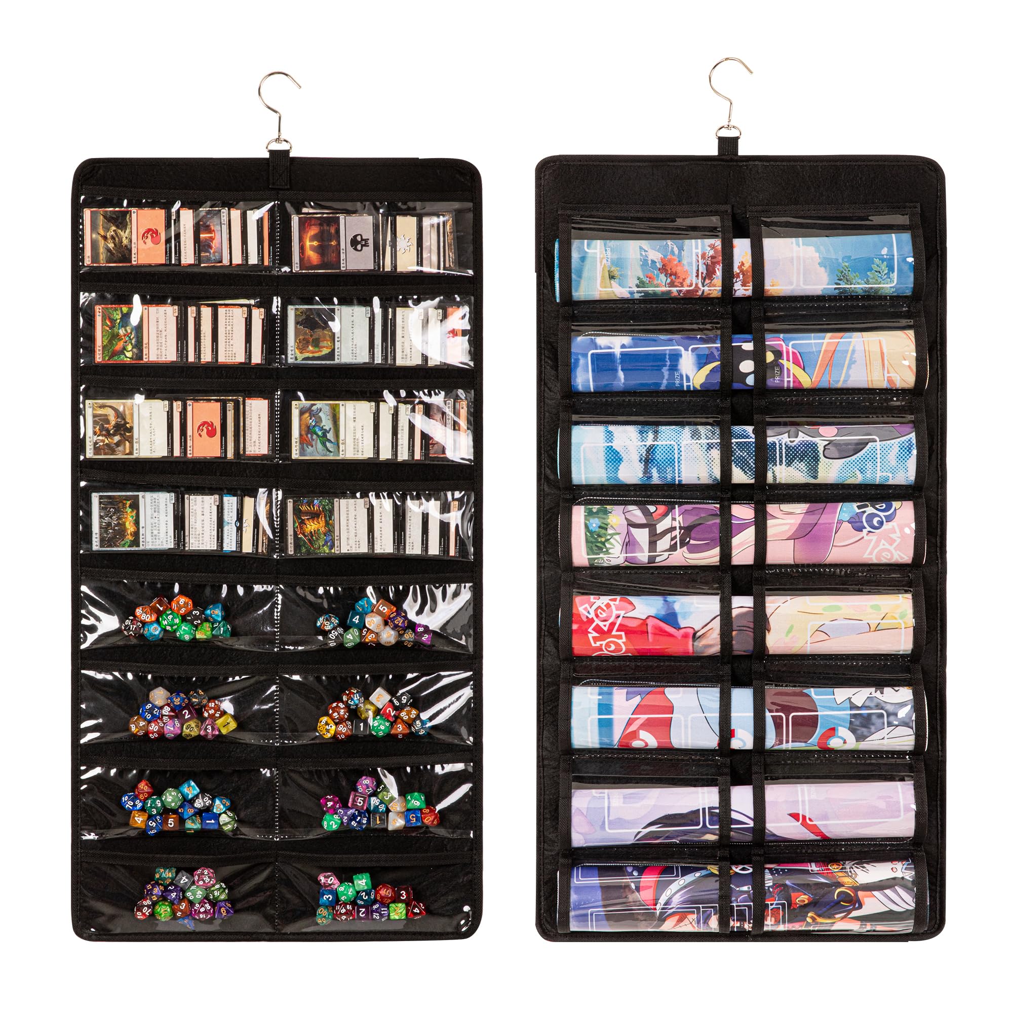 Amazon.com: Dual Sided TCG&MTG Playmat Organizer, Dust Proof Storage ...