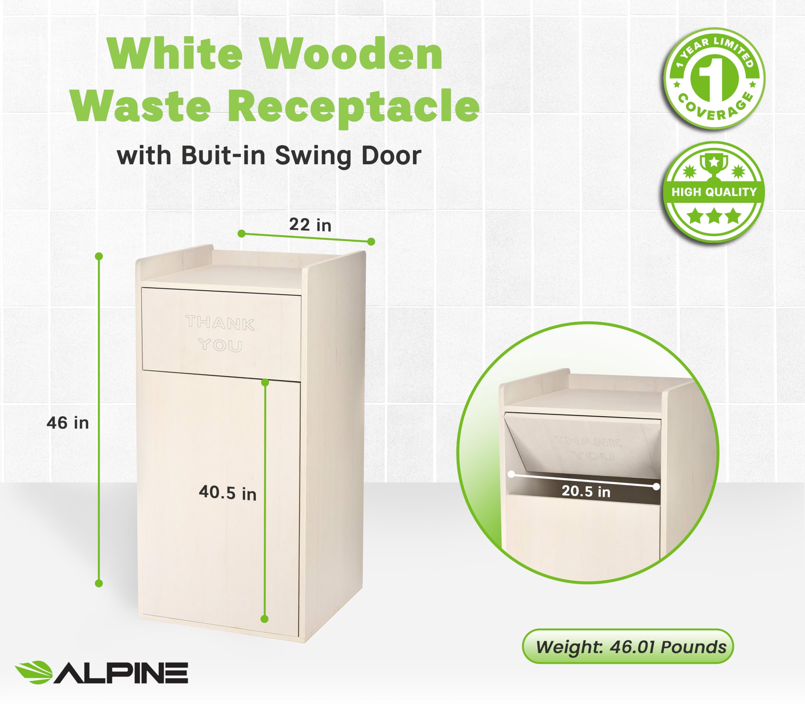 Snapklik.com : Alpine Restaurant Trash Can Cabinet - Commercial Trash ...